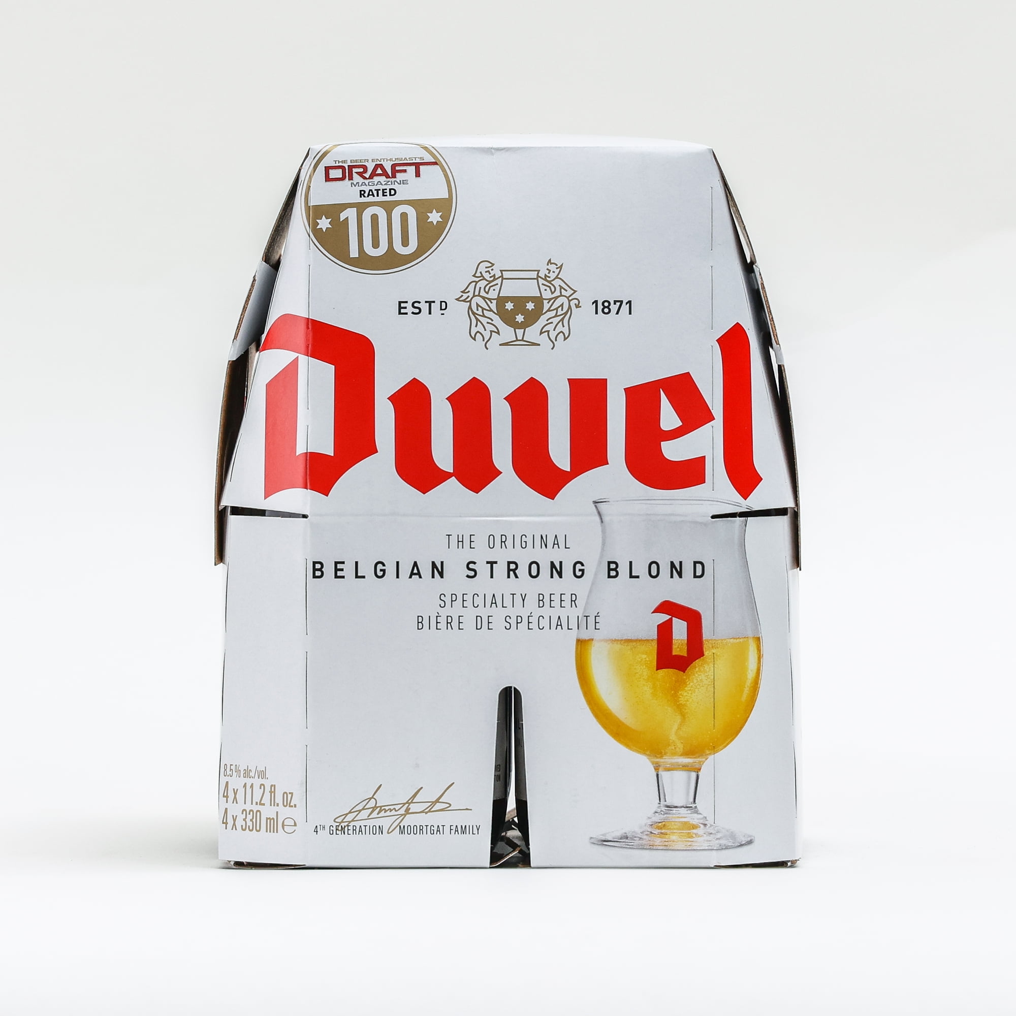 Duvel Belgian Strong Blonde Ale, 11.2 fl oz, 4 Pack Bottles, 8% ABV ...