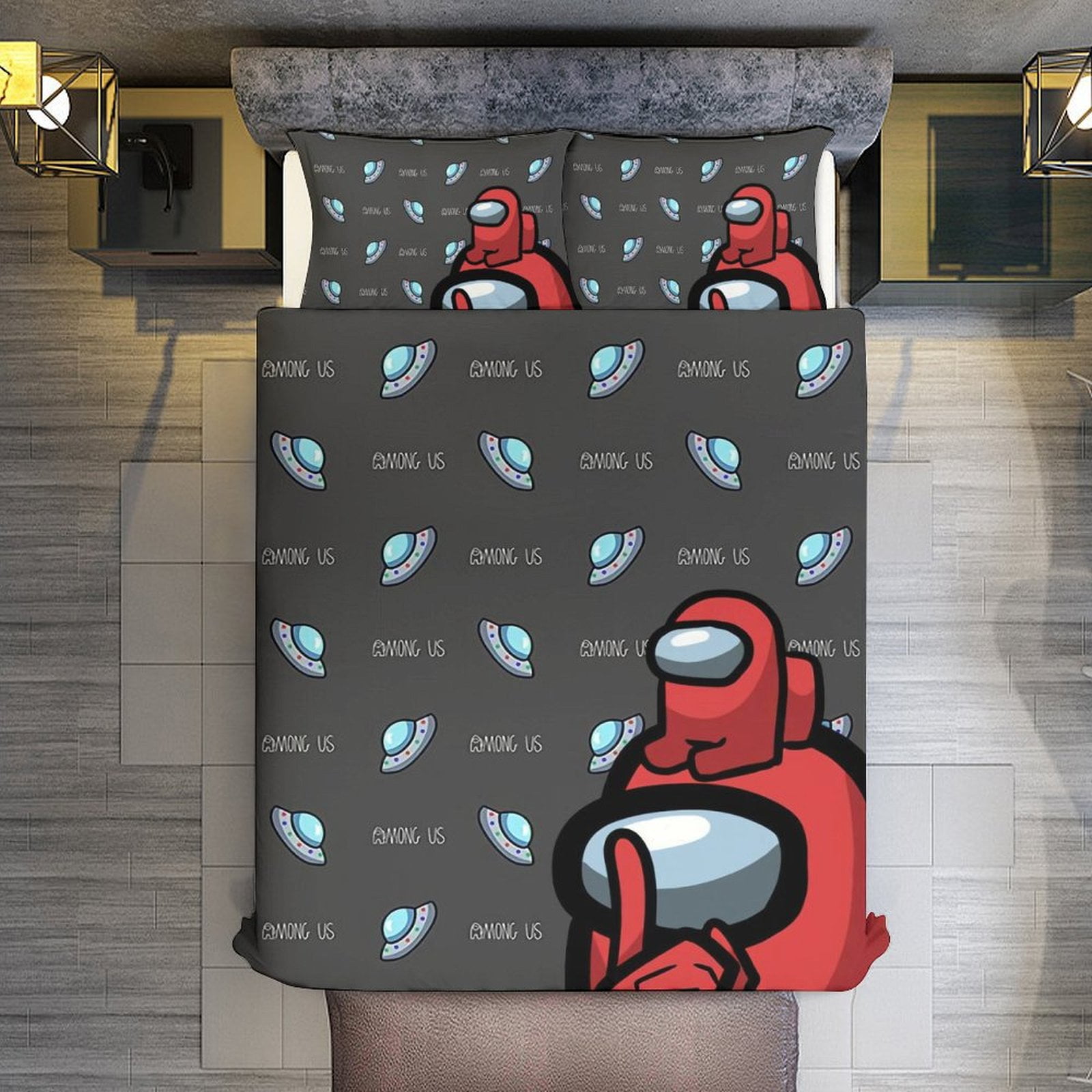 Duvet Cover,AMONG US The Skeld Bed Sheets for Boys,Bedding for Boys and ...