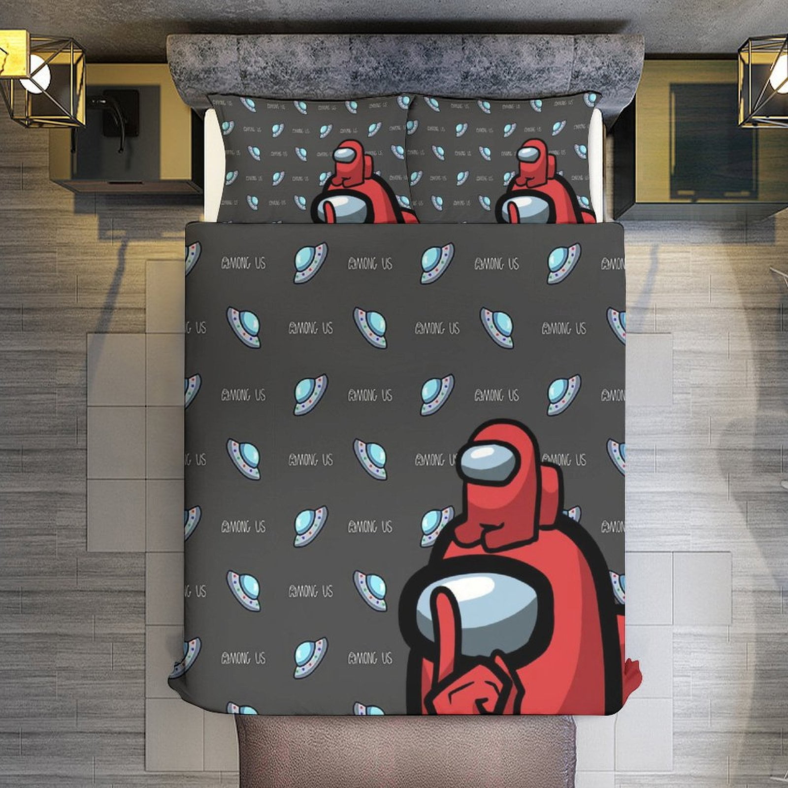 Duvet Cover,AMONG US The Skeld Bed Sheets for Boys,Bedding for Boys and ...