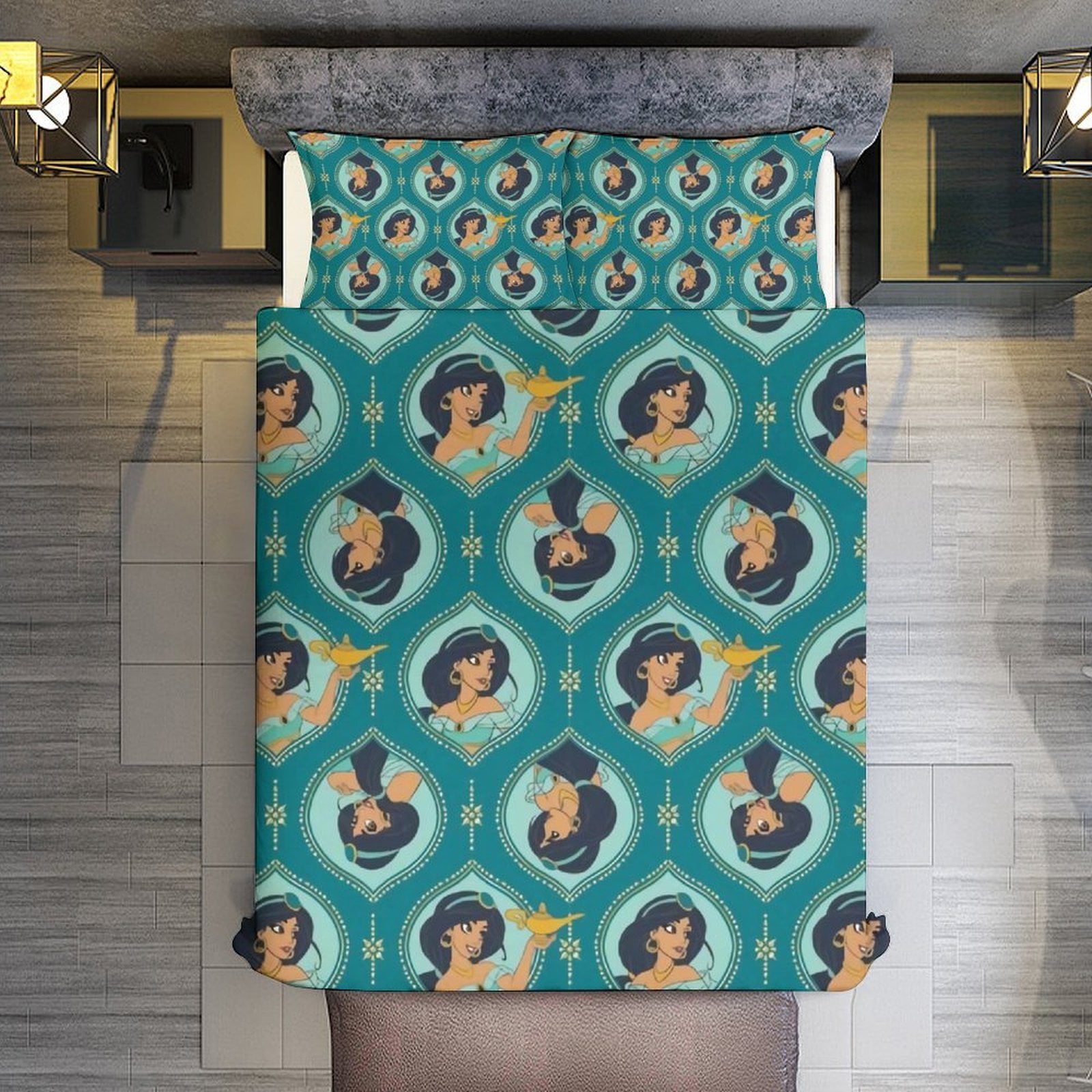 Duvet Cover,Aladdin Jasmine Long Hair Bed Sheets for Boys,Bedding for ...
