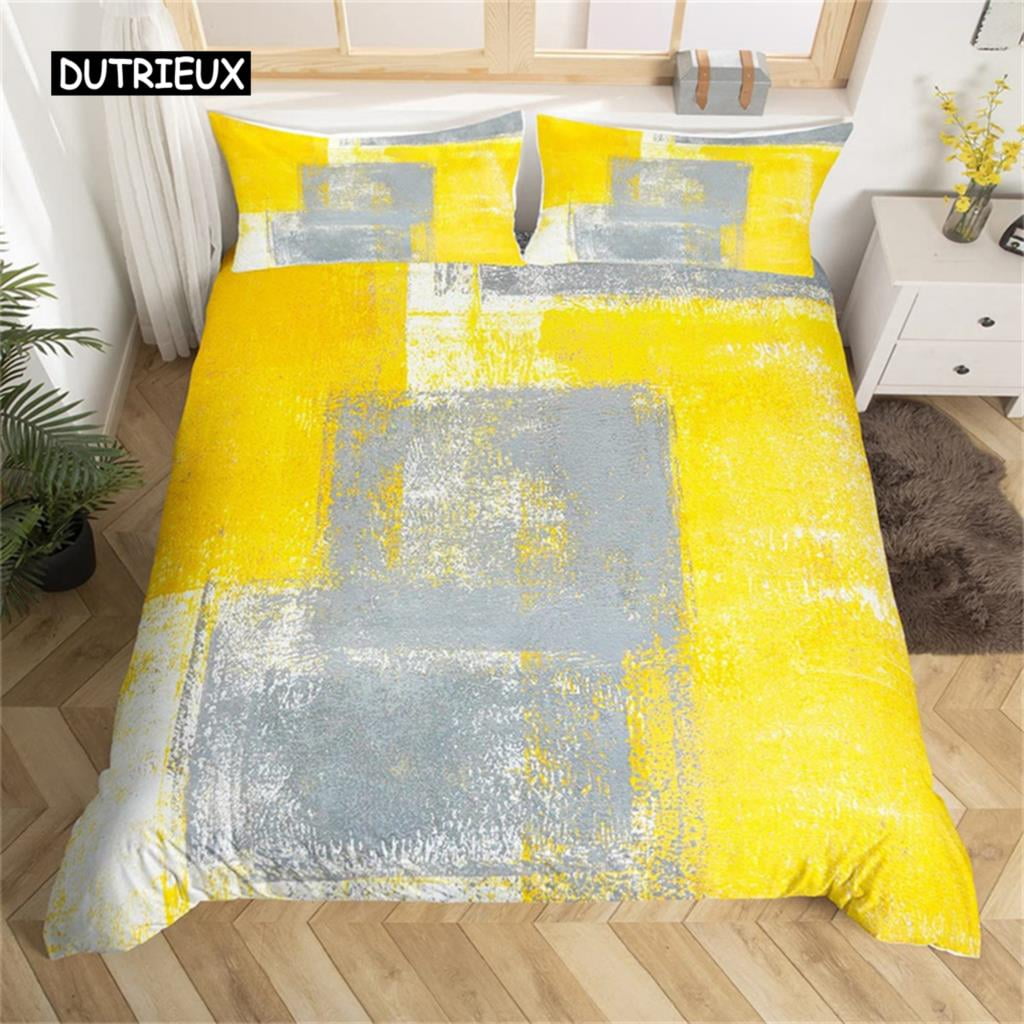 Duvet Cover Art Graffiti Red Brown Bedding Set Oil Painting Set for ...