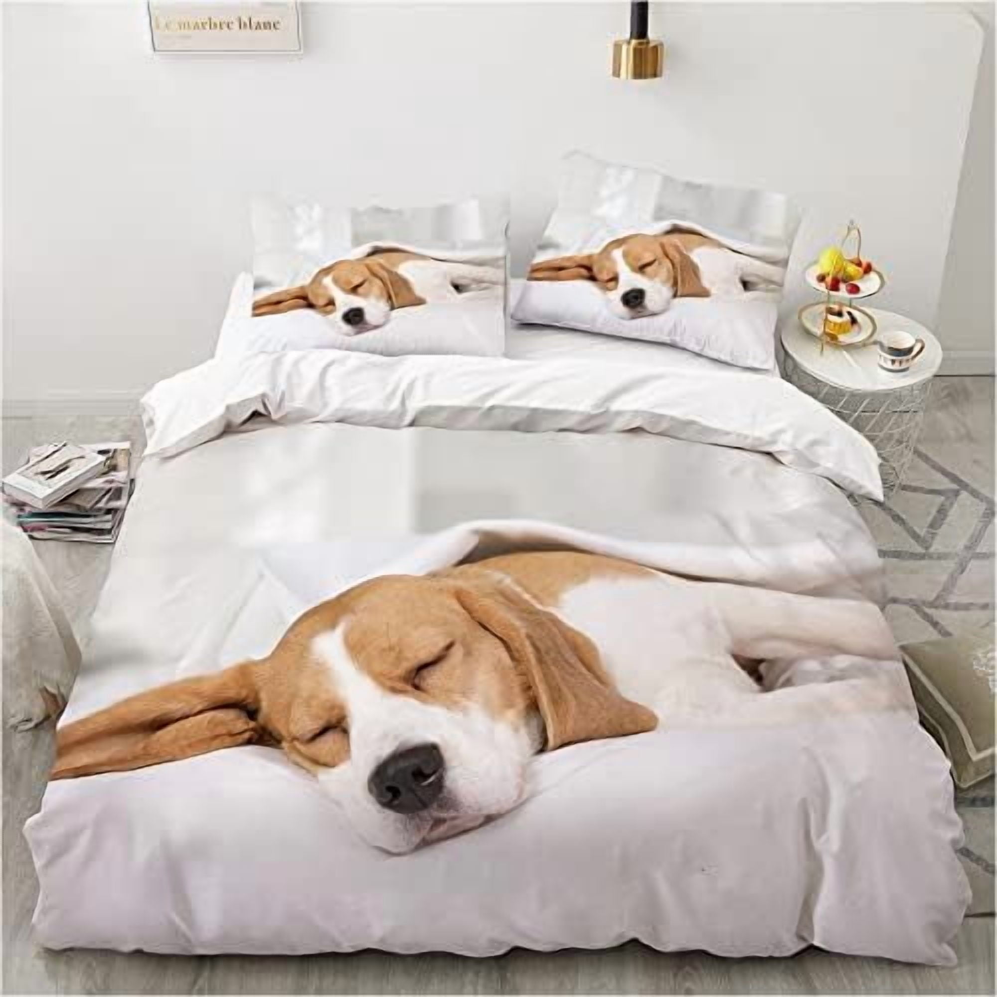 Duvet Cover California King Yellow Beagle Adult, Soft Microfiber ...