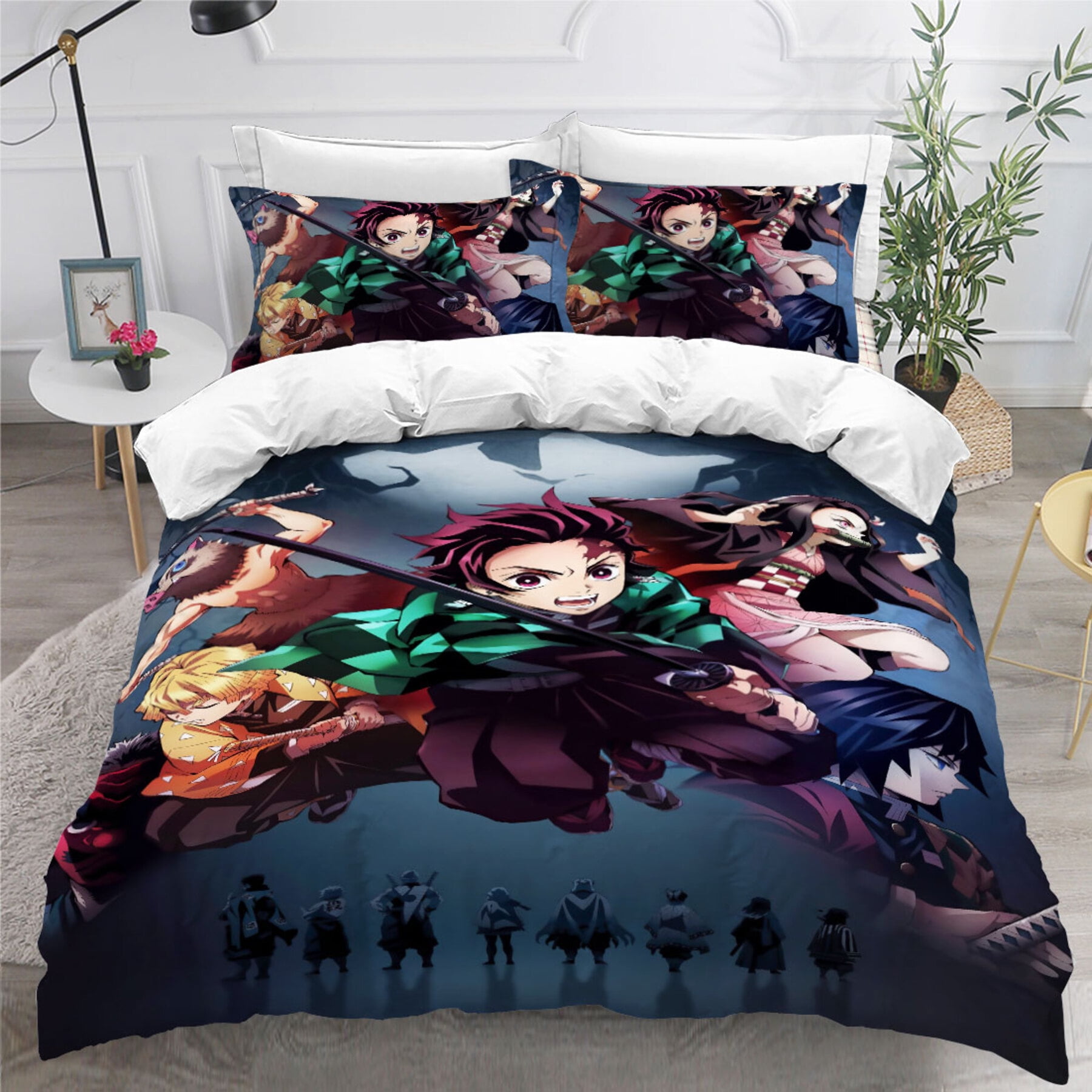 Duvet Cover & Pillowcase Set Vibrant Anime Bedding for Fans - Walmart.com