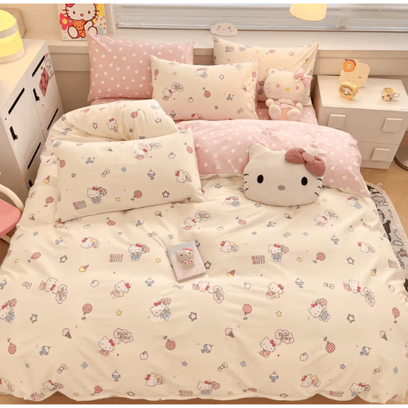 Duvet Cover + Pillowcase Without Filling Bedding Set No Quilt Sanrio ...