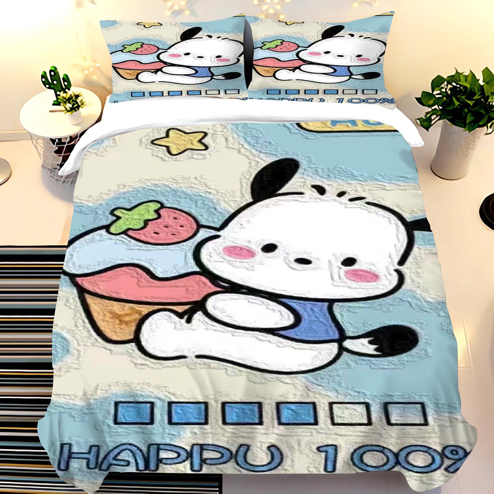 Duvet Cover + Pillowcase Without Filling Bedding Set No Quilt Sanrio ...