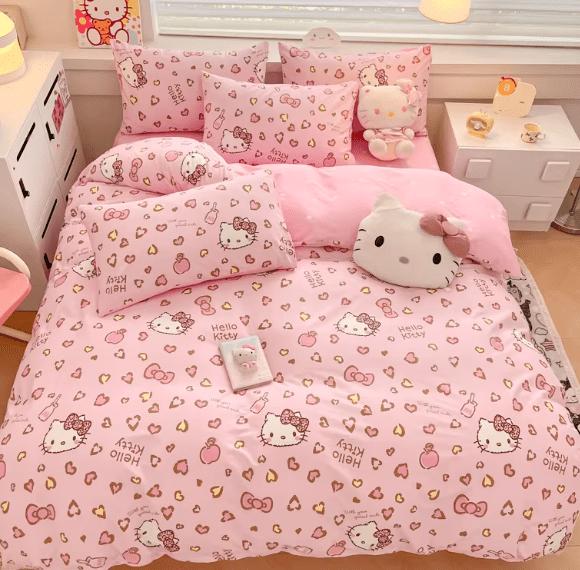 Duvet Cover + Pillowcase Without Filling Bedding Set No Quilt Sanrio ...