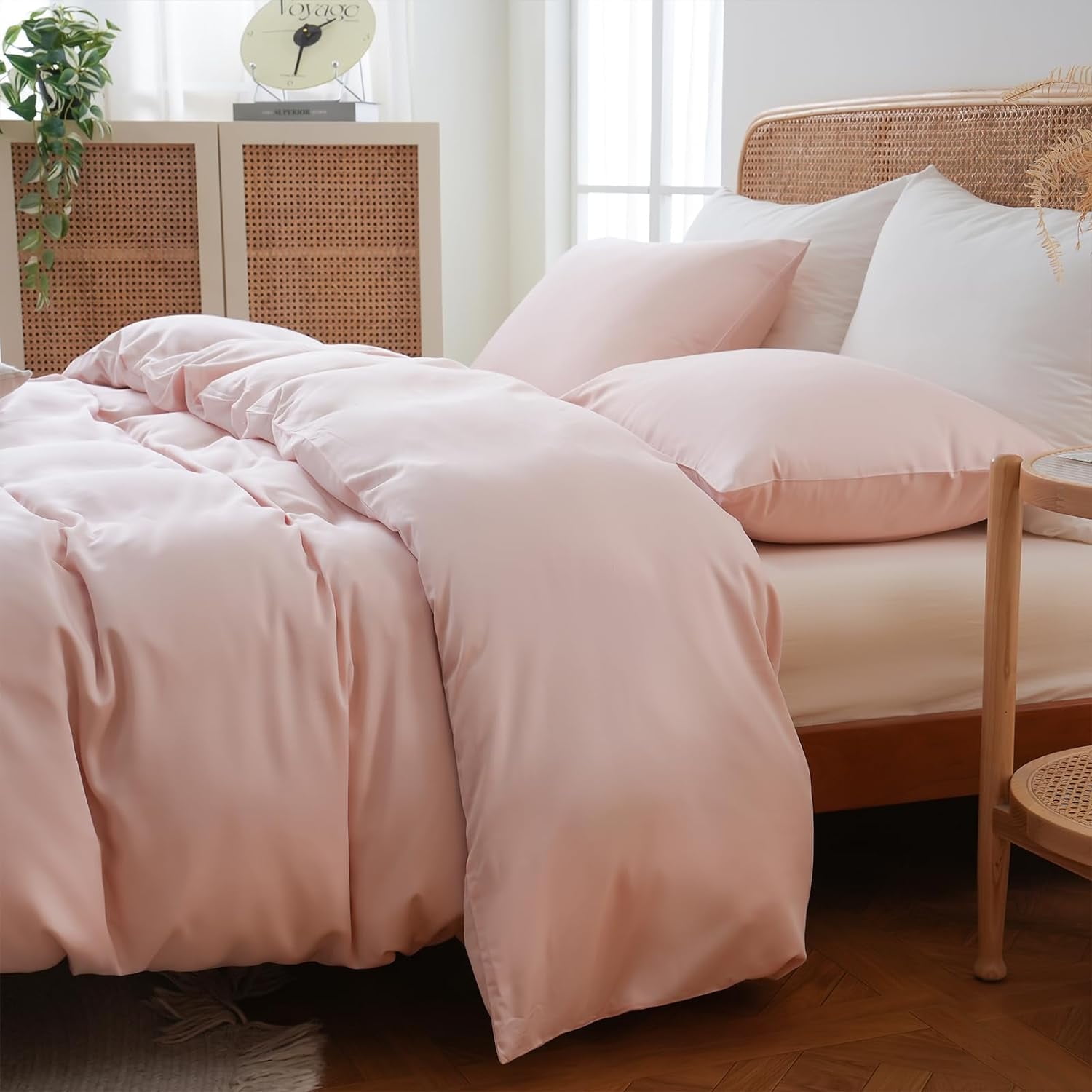 Duvet Cover Queen Size, 100% Rayon Derived from Bamboo, Luxury Silky ...