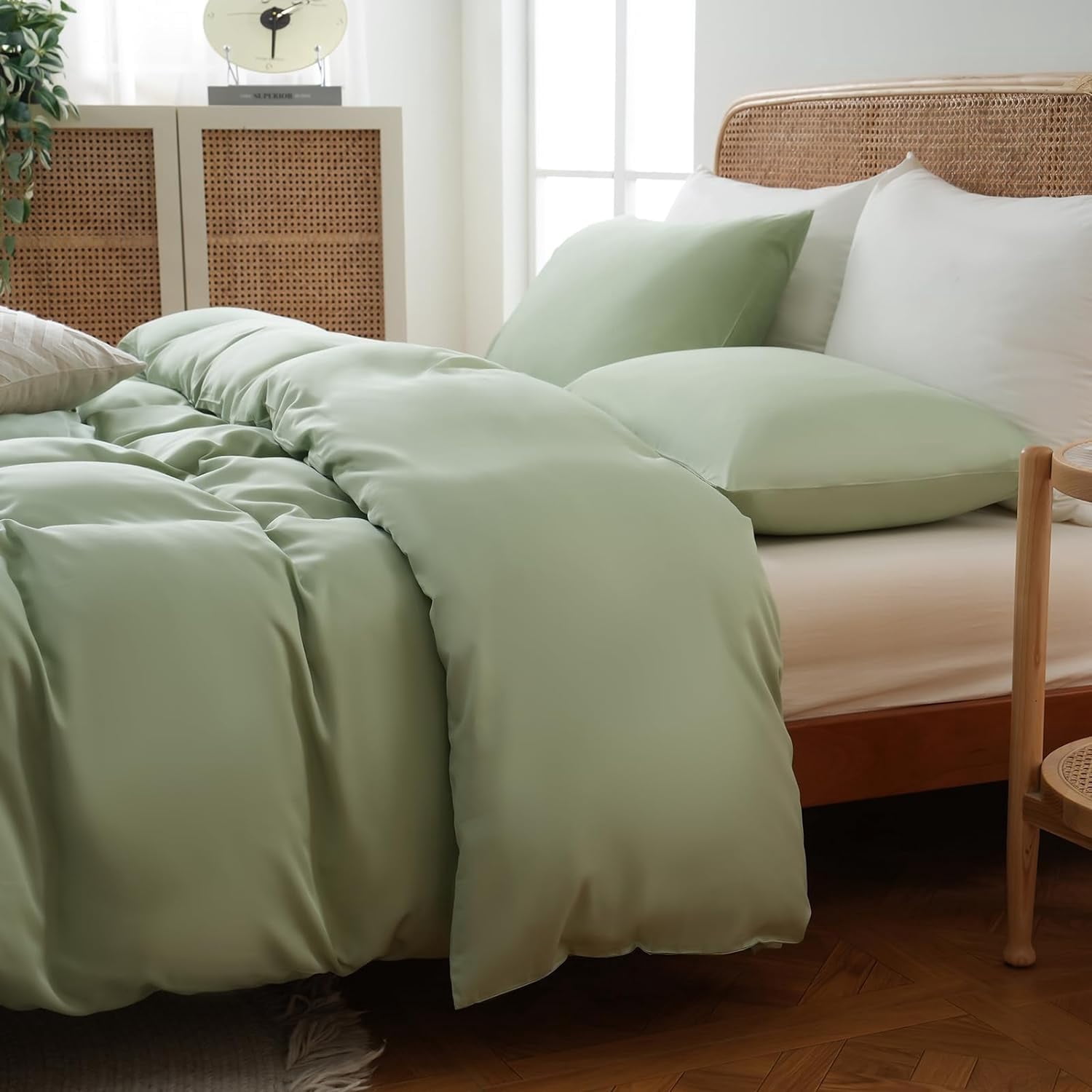 Duvet Cover Queen Size, 100% Rayon Derived from Bamboo, Luxury Silky ...