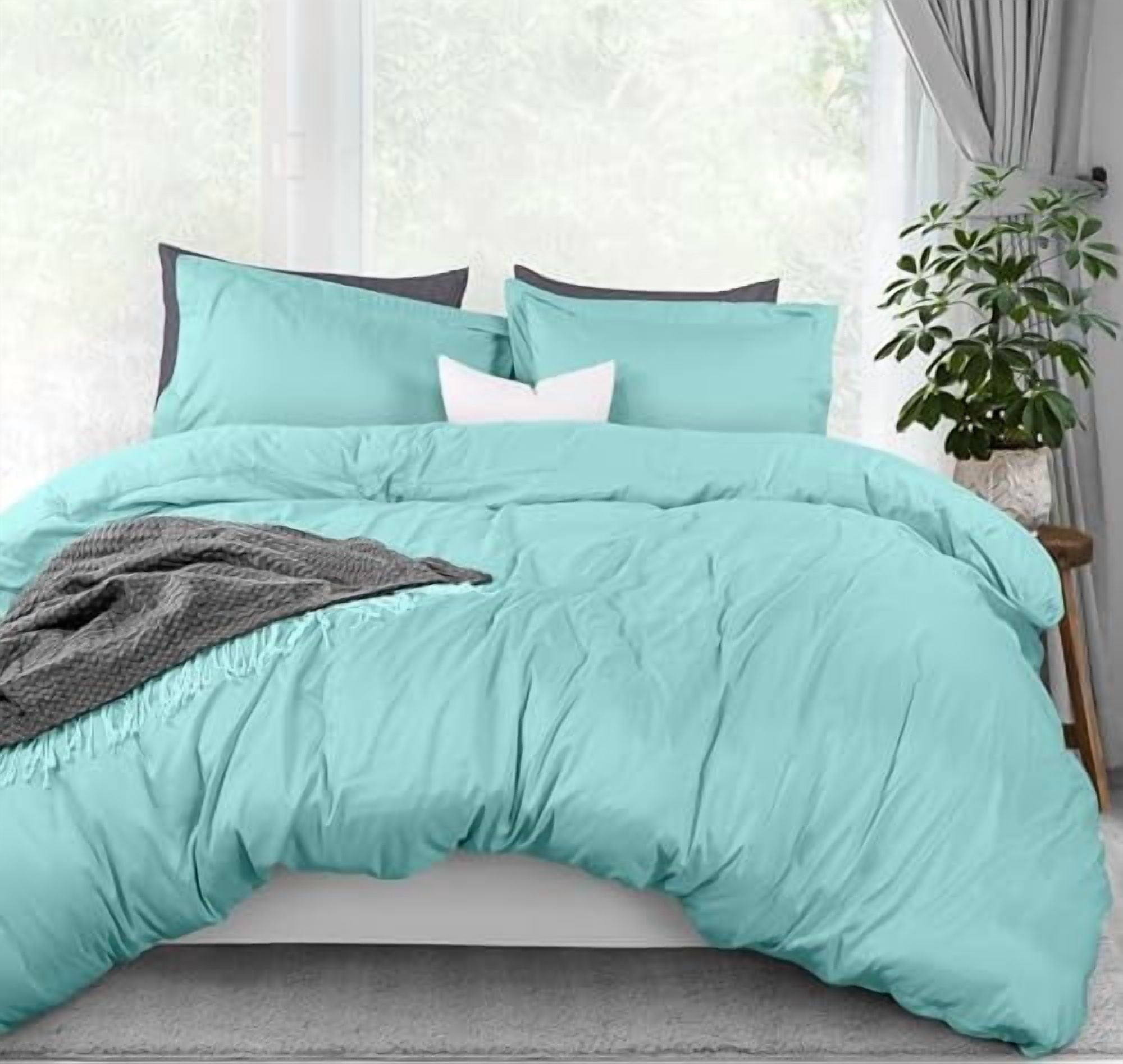Duvet Cover Queen Size - 3 Piece with Zipper Closure - 1 Comforter ...
