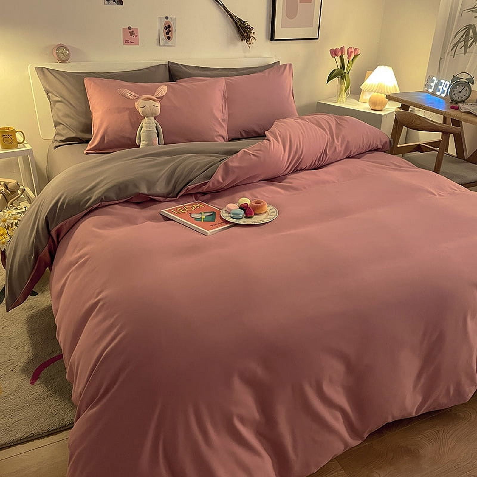 Duvet Cover Queen Size Cotton Duvet Cover Queen - 4 Pieces Comforter ...