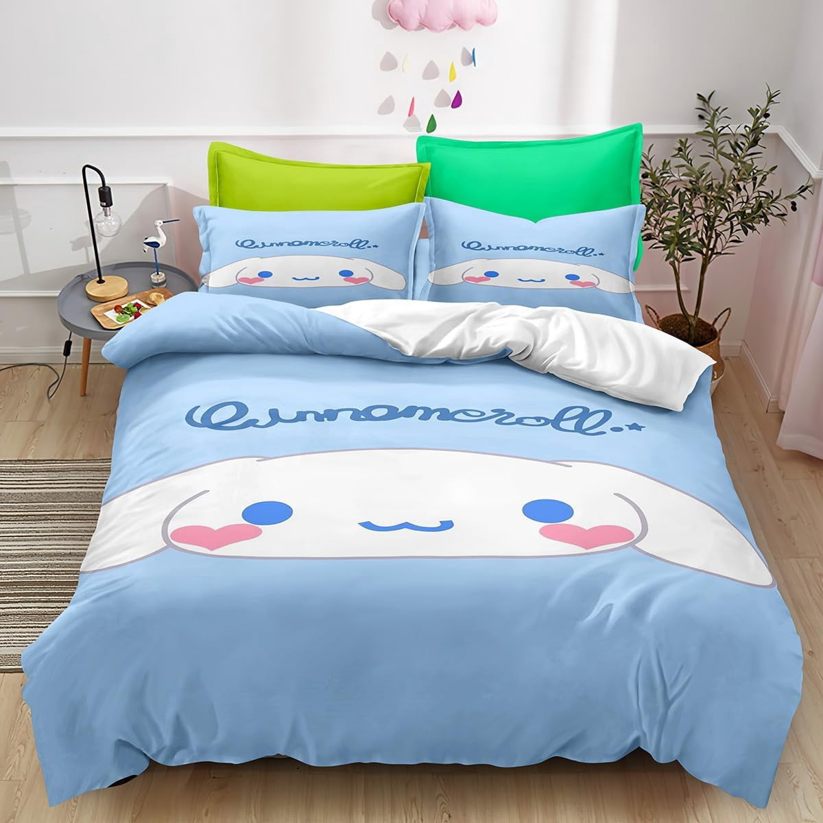 Duvet Cover Set 3D Printed Cinnamoroll Soft Microfiber 3 Pieces ...