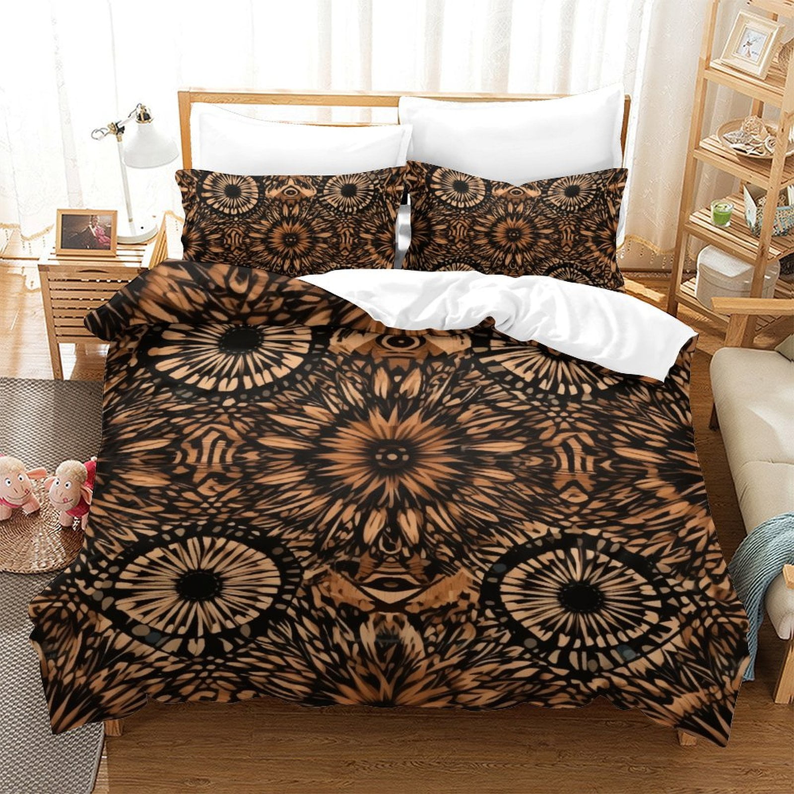 Duvet Cover Set Abstract Flower Printed Bedspreads Woman Modern Home ...