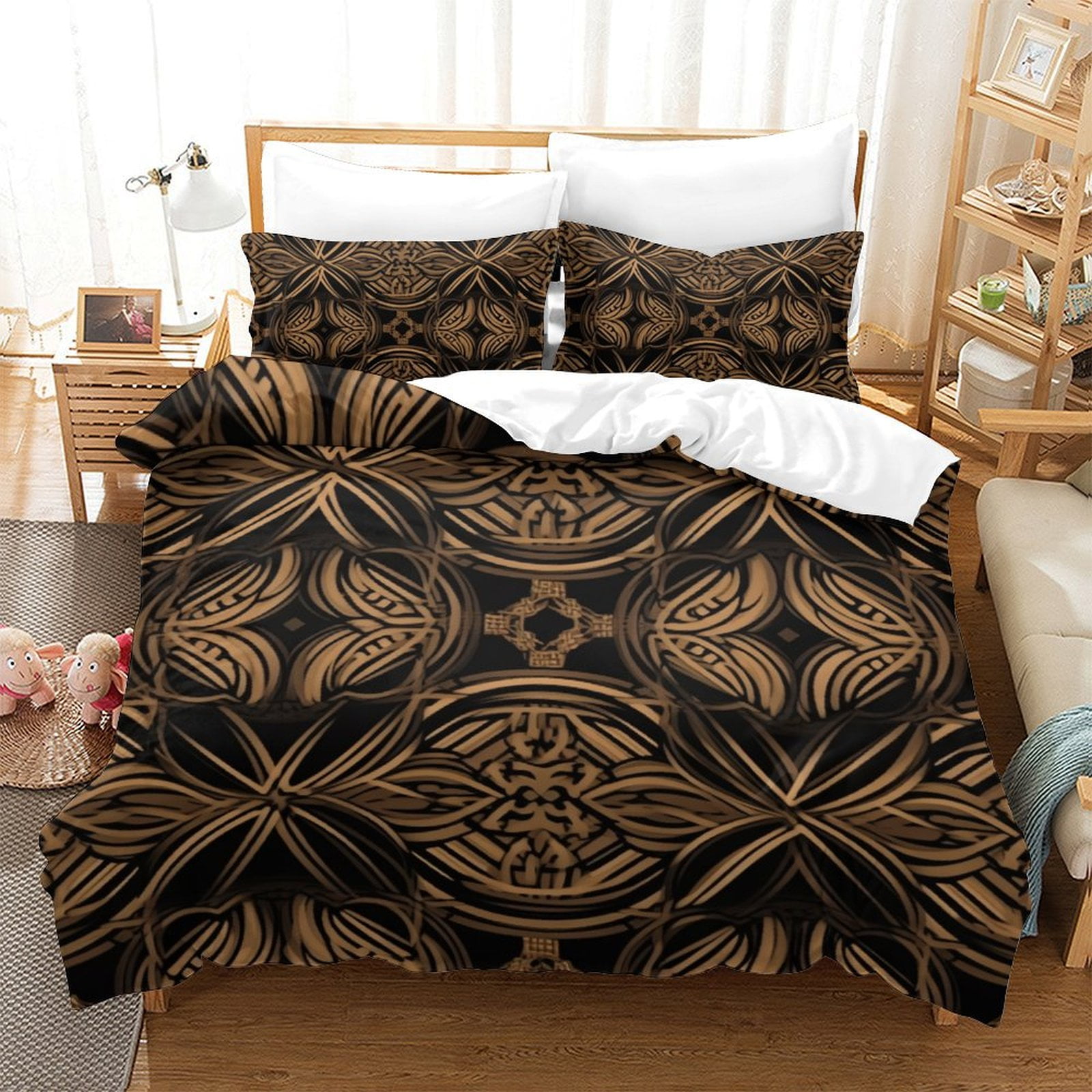 Duvet Cover Set Abstract Flower Printed Bedspreads Woman Modern Home ...