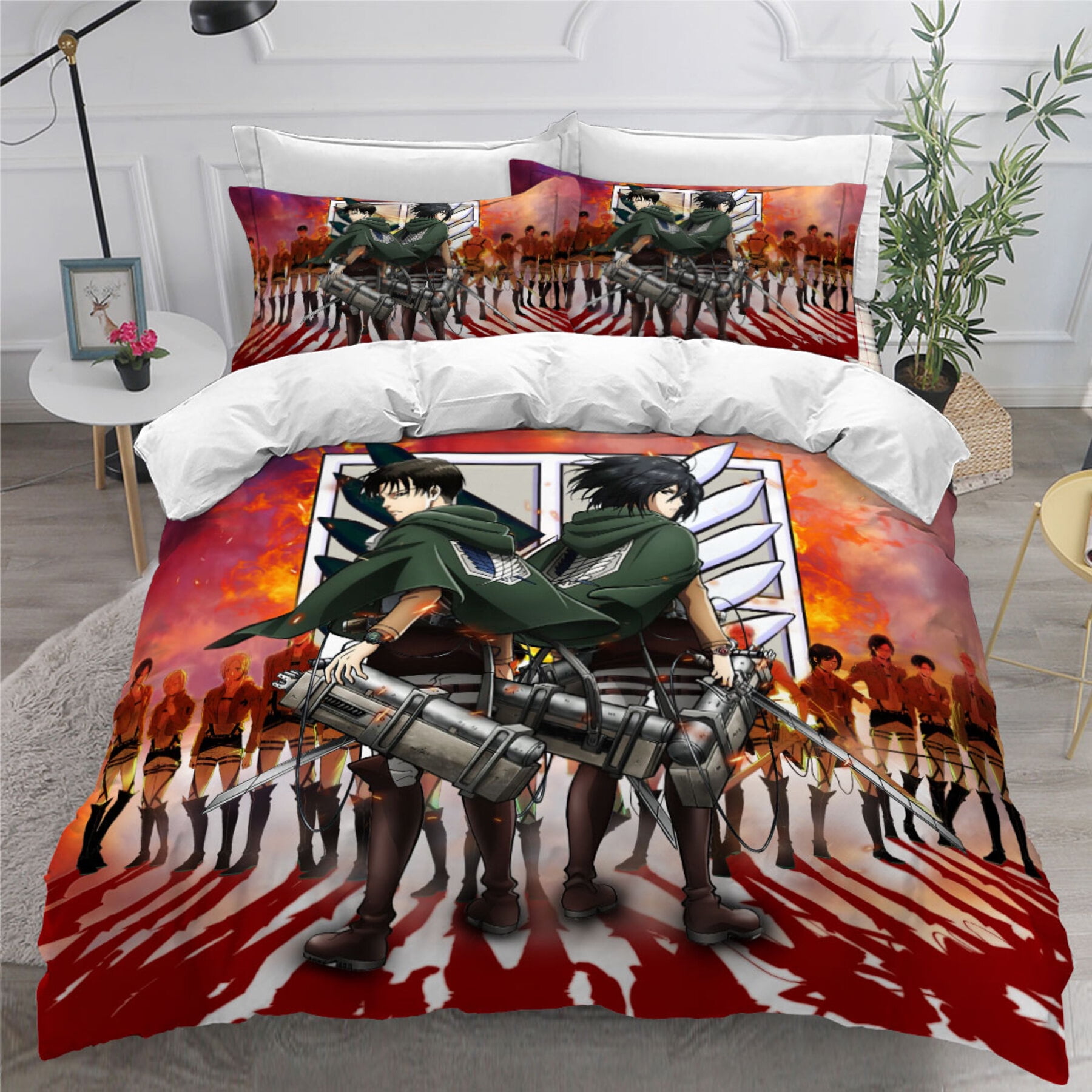 Duvet Cover Set Bold Bedding with Wings of Freedom Perfect for Fans ...