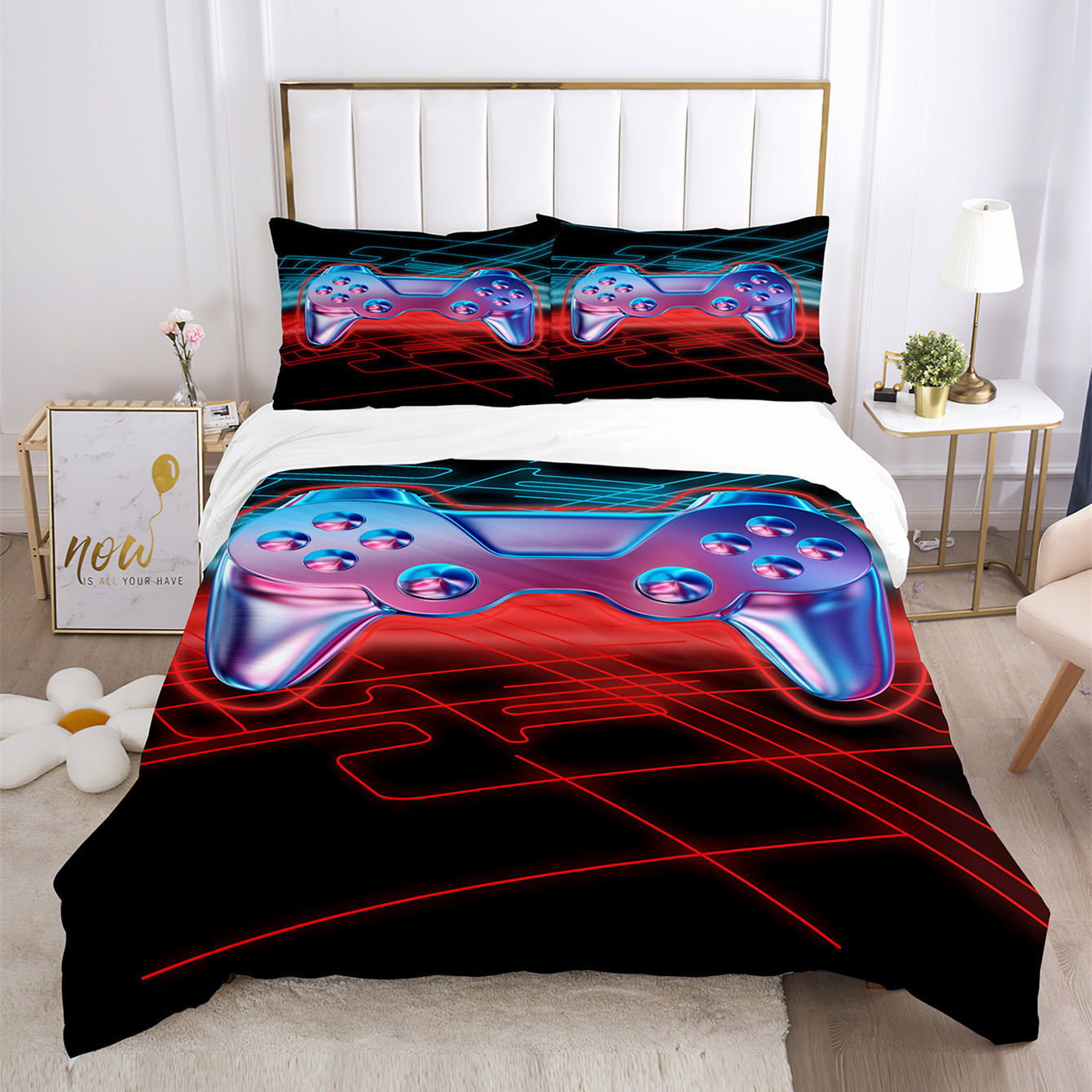 Duvet Cover Set for Boys,Gamer Bedding Set,Video Games Comforter Cover ...