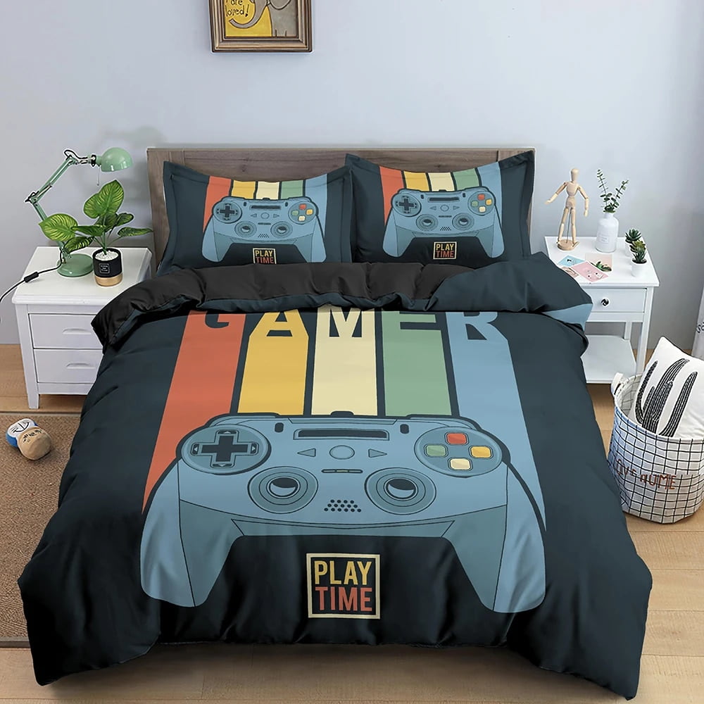 Duvet Cover Set Boys Kids Game Bedding Bed Set Gamepad Pattern Quilt ...