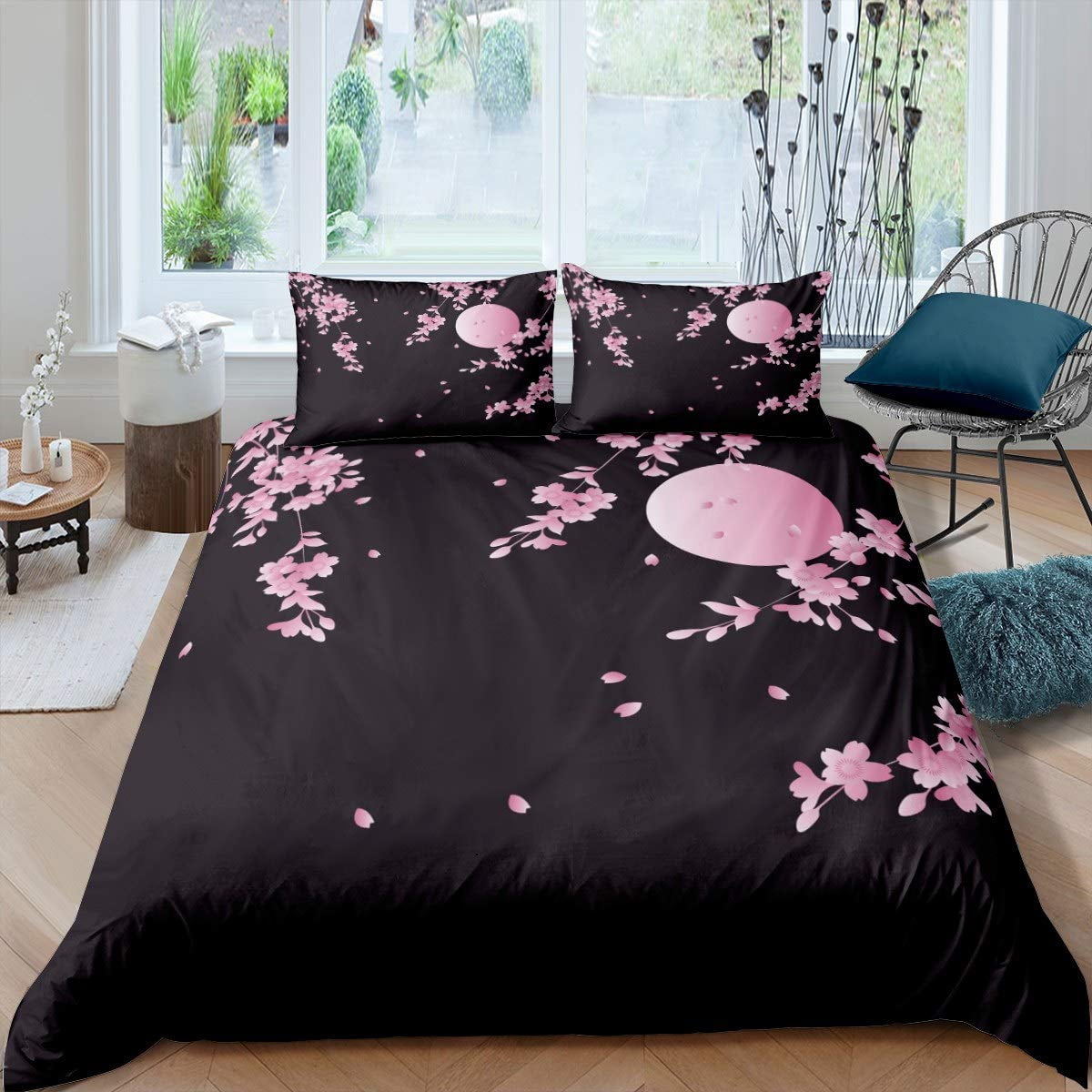 Duvet Cover Set Branch of A Flourishing Sakura Tree Flower Cherry ...