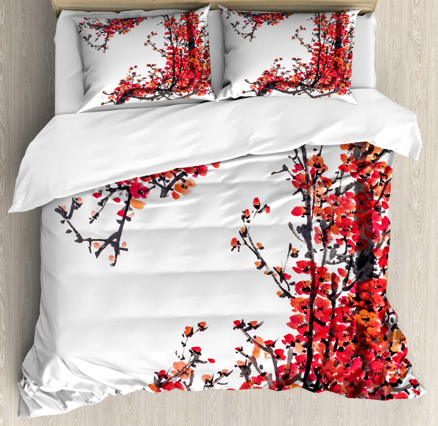 Duvet Cover Set Branch of A Flourishing Sakura Tree Flower Cherry ...