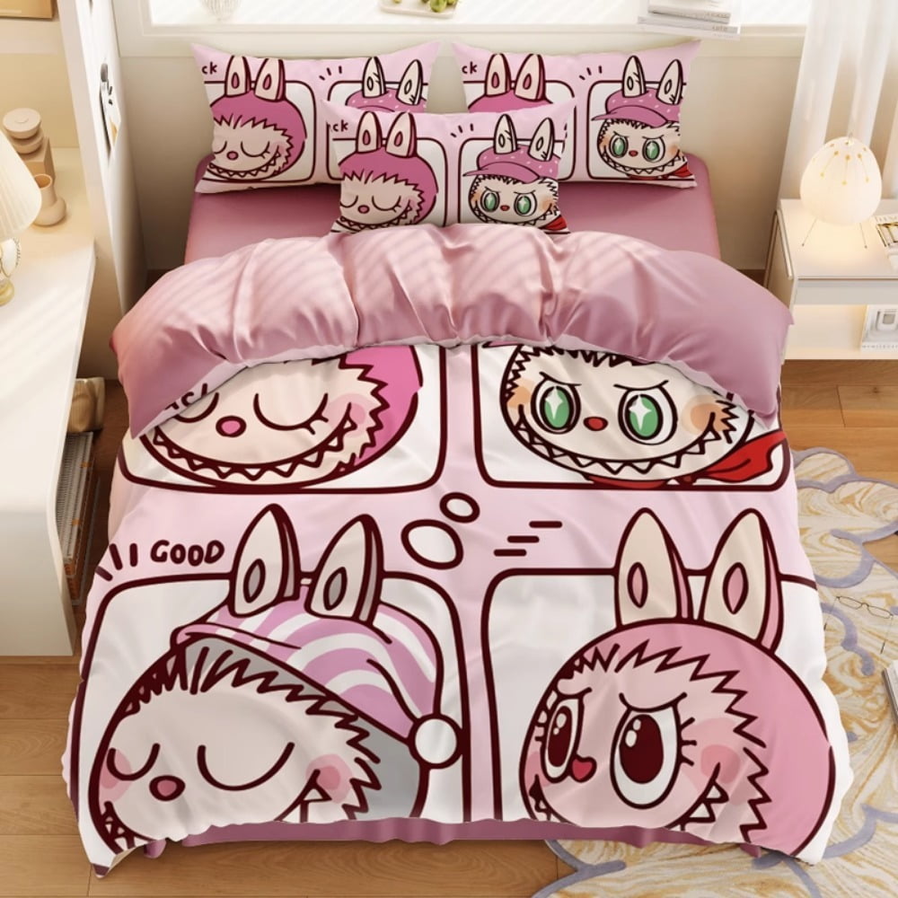 Duvet Cover Set, Cartoon Bedding Set for Girls Boys, 1 Quilt Cover + 2 ...