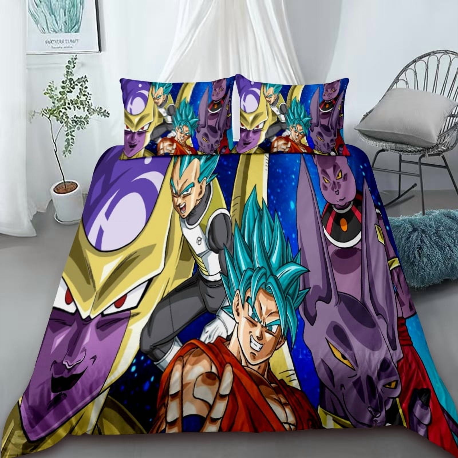 Duvet Cover Set Dragon Ball Z Super Saiyan Anime Son Goku Bedding Set ...