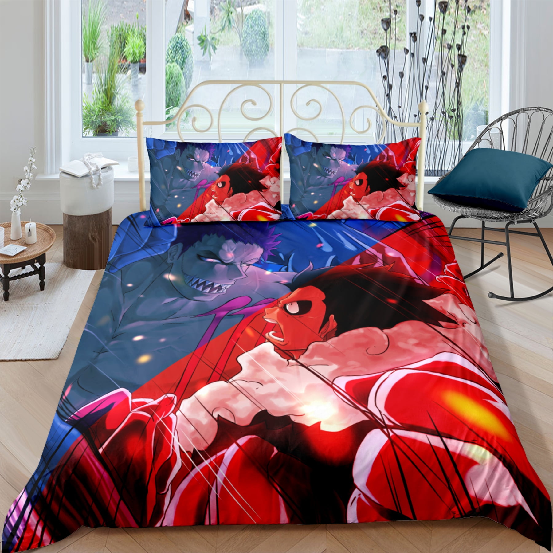 Duvet Cover Set Dramatic Confrontation Design High-Definition Print Red ...
