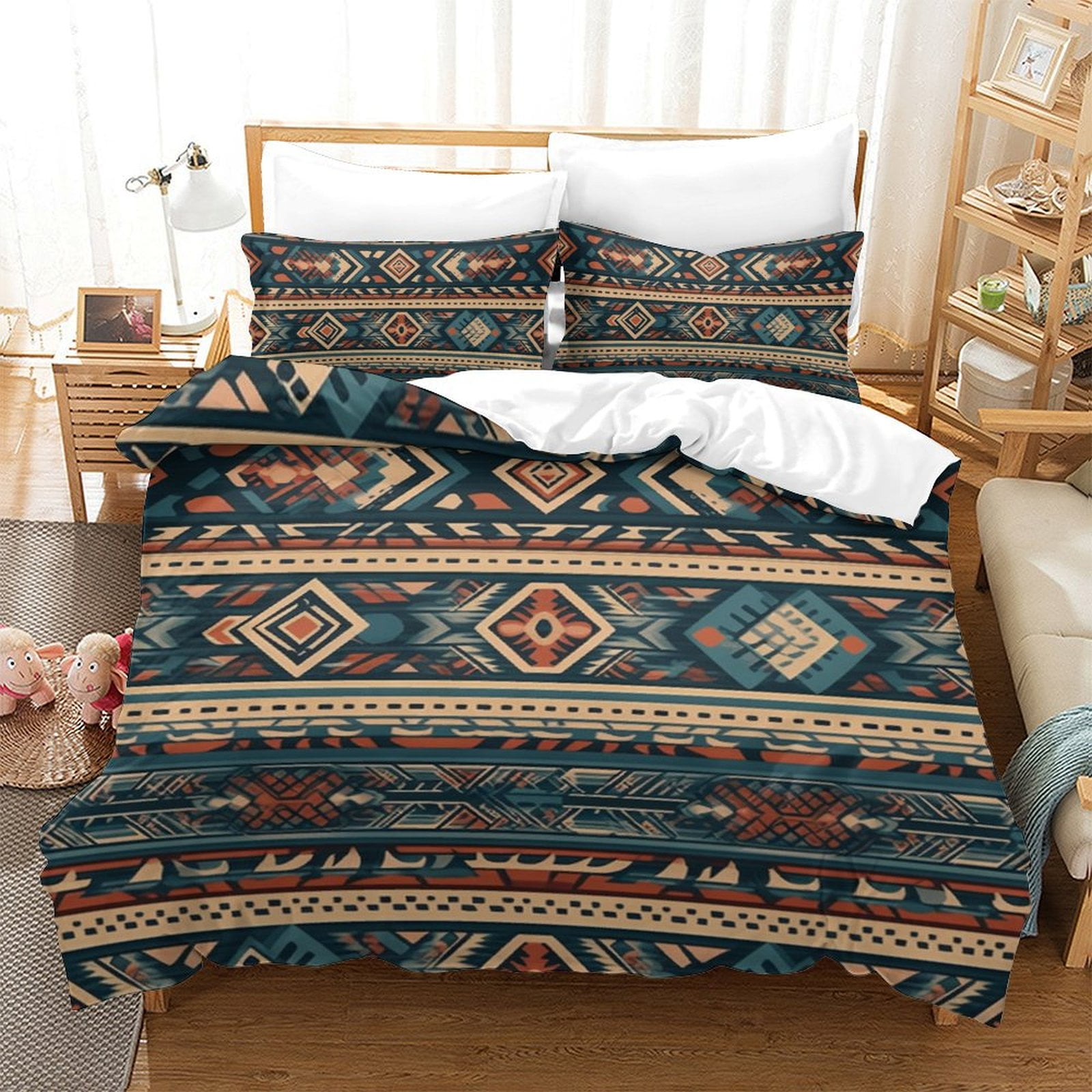 Duvet Cover Set Ethnic Traditional Bedding Set for Teen Adult Bohemian ...
