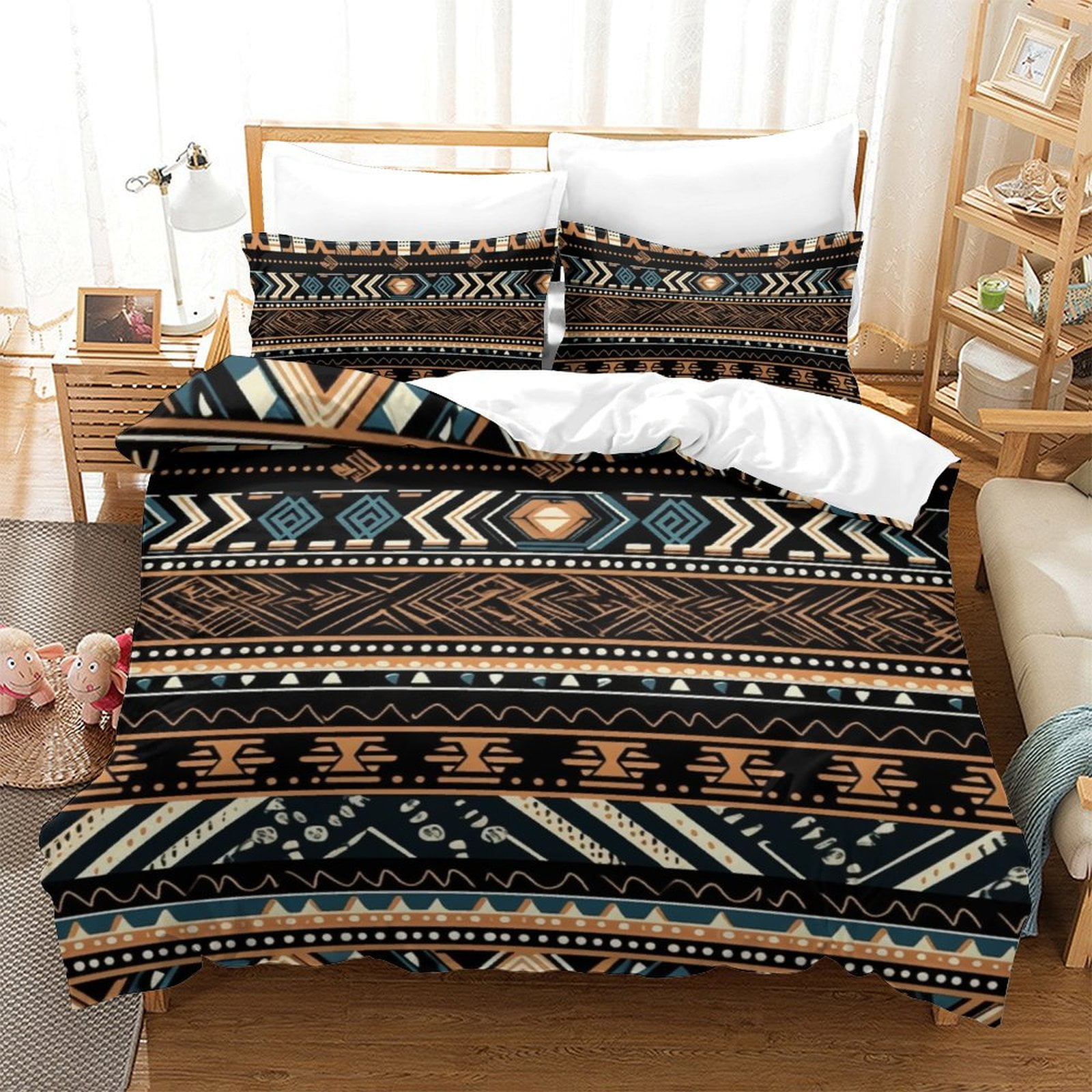 Duvet Cover Set Ethnic Traditional Bedding Set for Teen Adult Bohemian ...