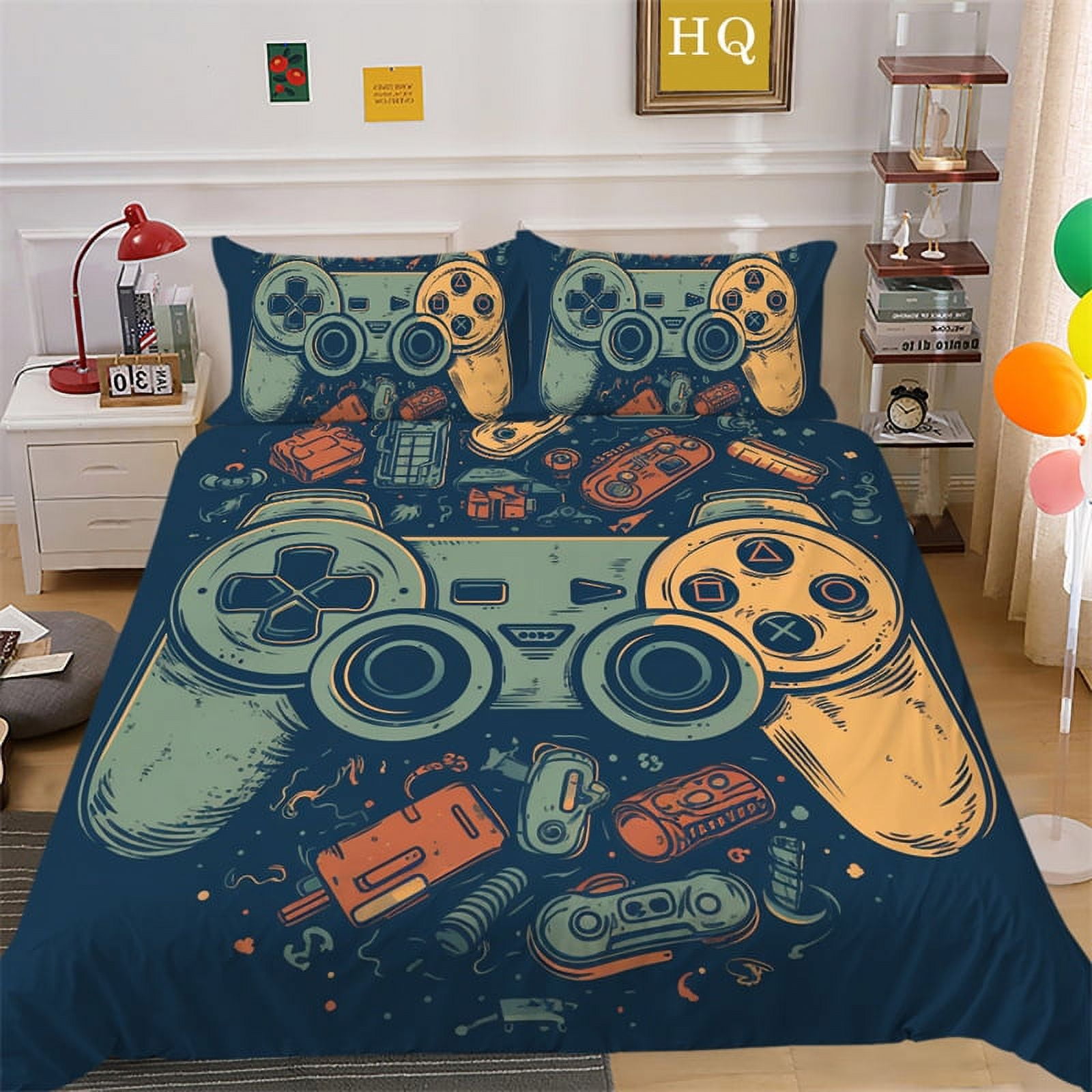 Duvet Cover Set Game Handle Art Print 3 Piece Bedding Set Fashion ...