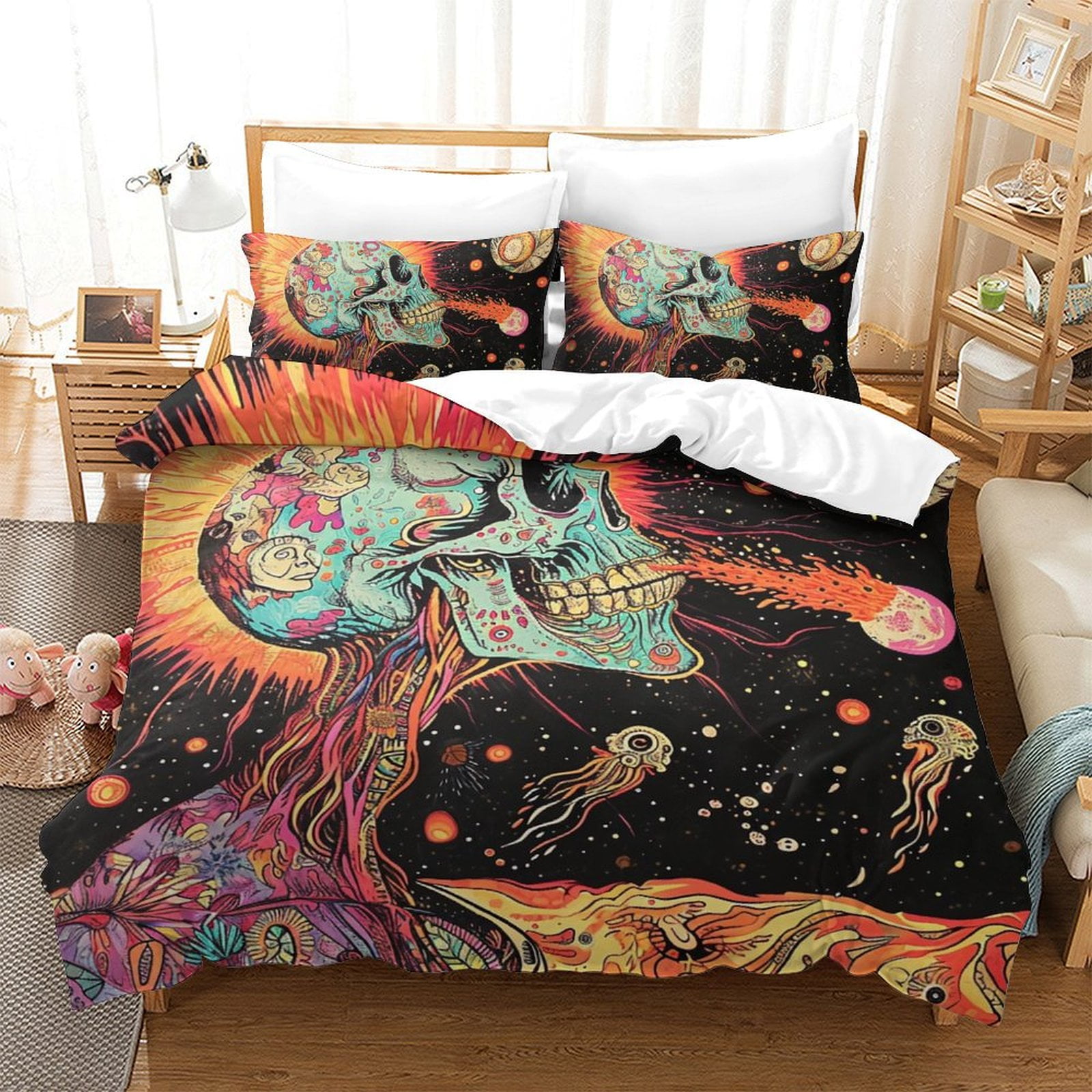 Duvet Cover Set Grotesque Style Bedspreads Creative Bedroom Decor Bed ...