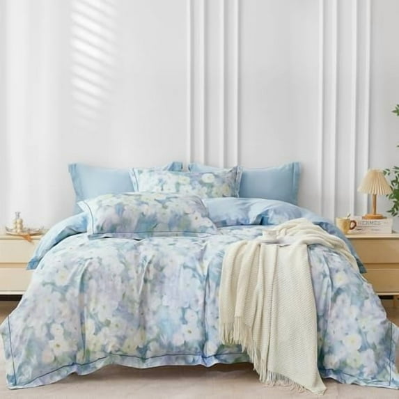 Duvet Cover Set Queen Size Oil Painting Pattern Ultra Soft 100% Cotton ...