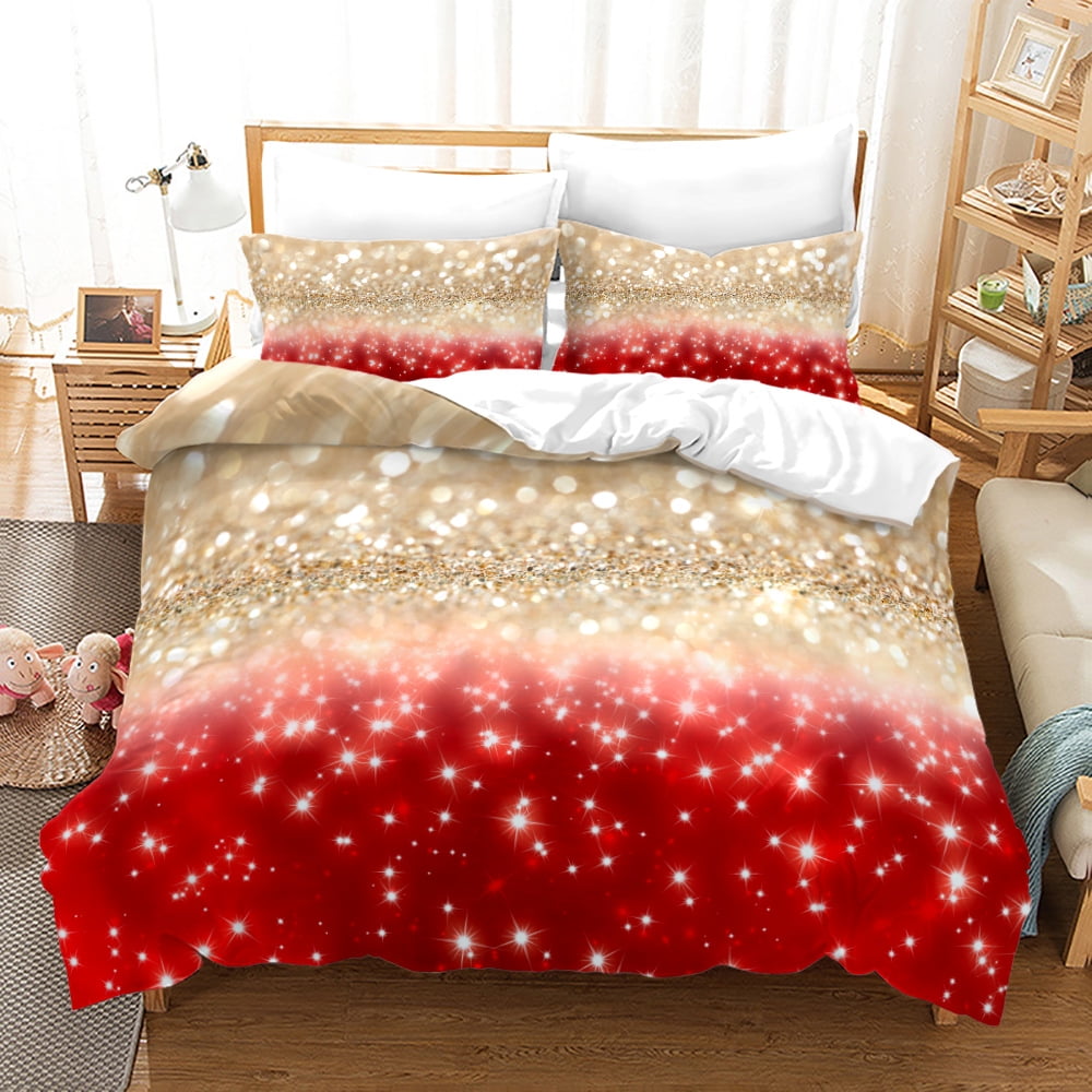 Duvet Cover Sets 3D Printed Rainbow Gradient Stripes Pattern Quilt ...