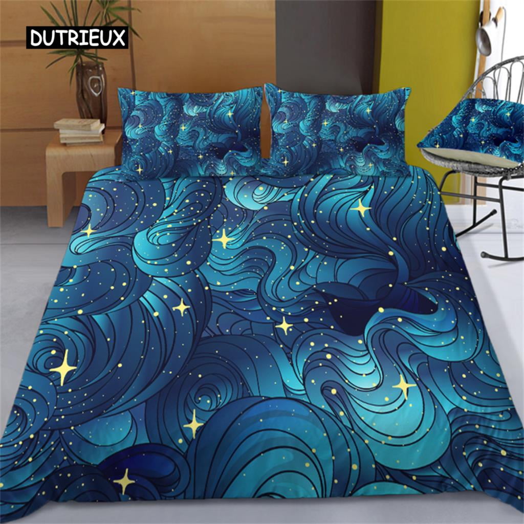 Duvet Cover Stars Bedding Set Night Sky Kids Girls Boys Night Sky Duvet ...