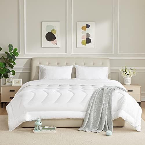 Duvet Insert Cotton Comforter King Size White Down Alternative Fill ...
