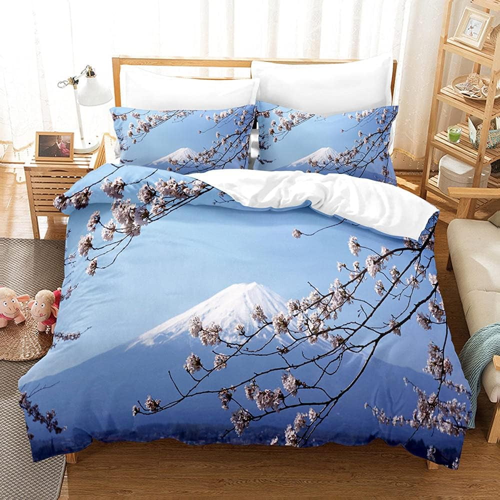 Duvet cover sets,3D Snow Mountain Flowers, bedding set, Twin ...