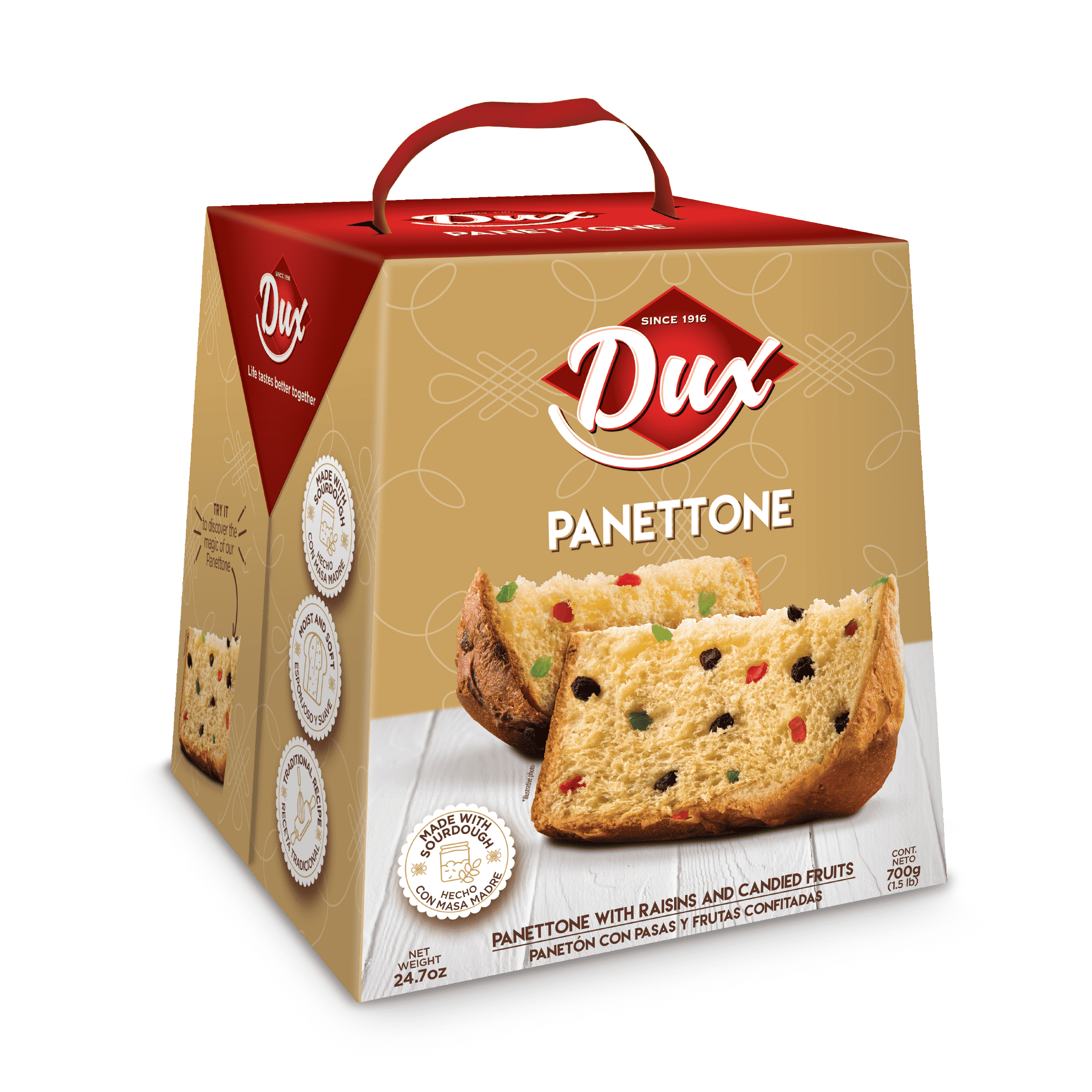 Dux Panettone Fruit & Raisins Cake, 24.7 Oz, Pack of 1 - Walmart.com