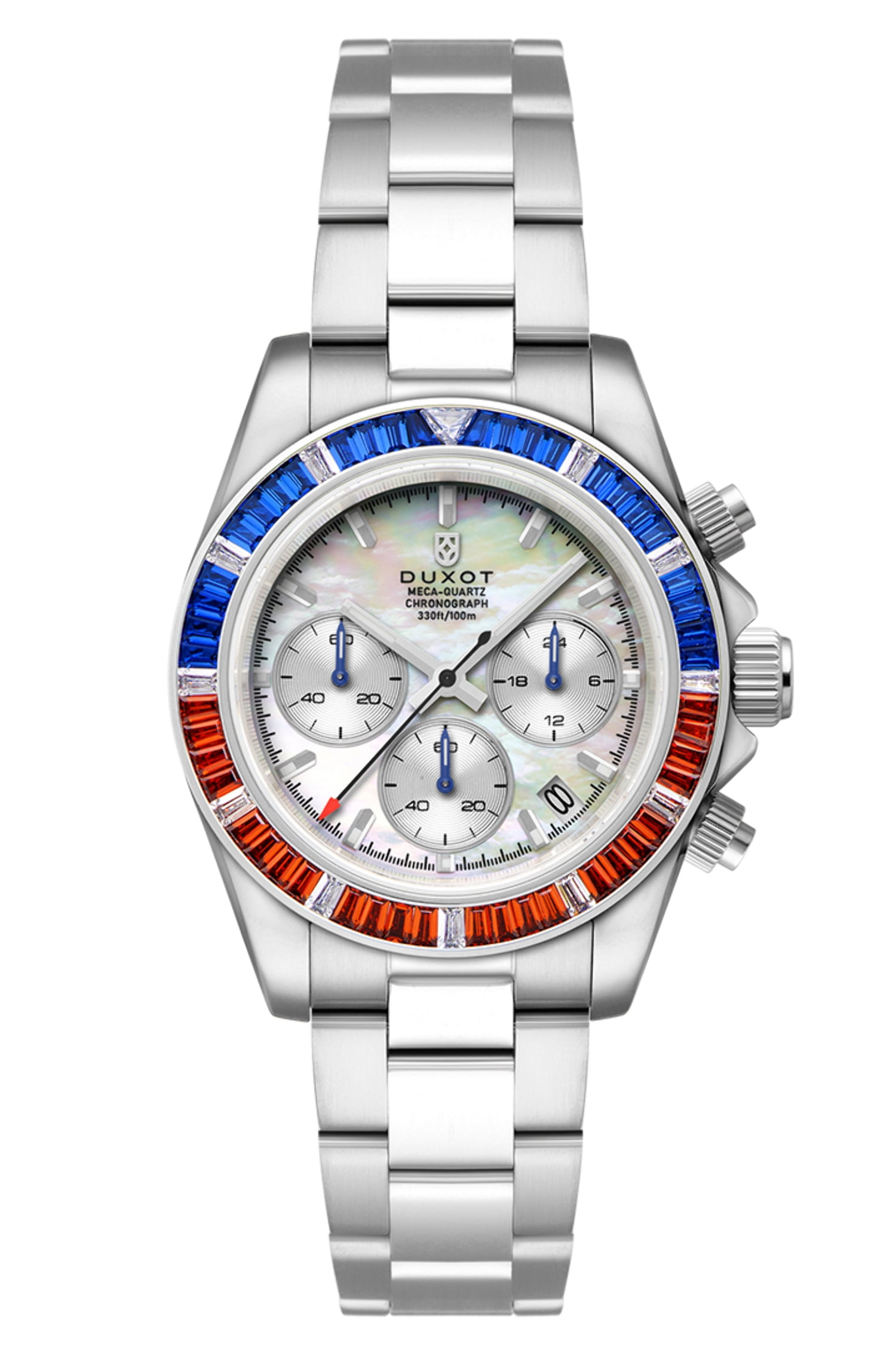 Duxot Accelero Rainbow Stainless Steel 40mm Meca-Quartz Wristwatch DX ...