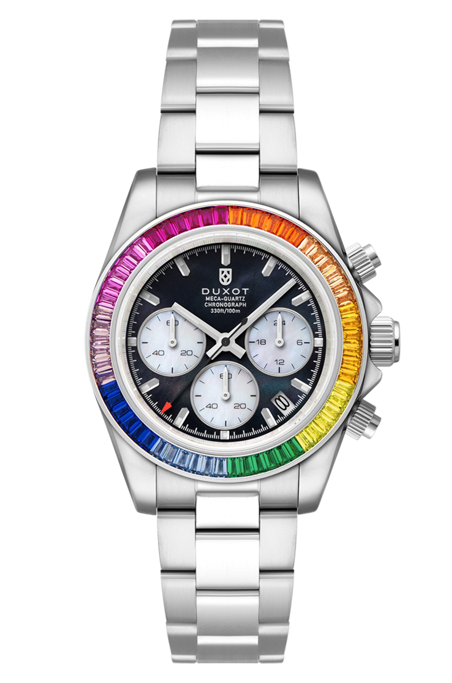 Duxot Accelero Rainbow Stainless Steel 40mm Meca-Quartz Wristwatch DX ...