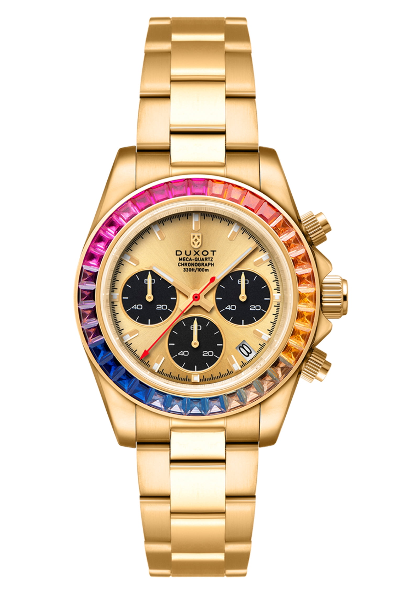 Duxot Accelero Rainbow Stainless Steel 40mm Meca-Quartz Wristwatch DX ...