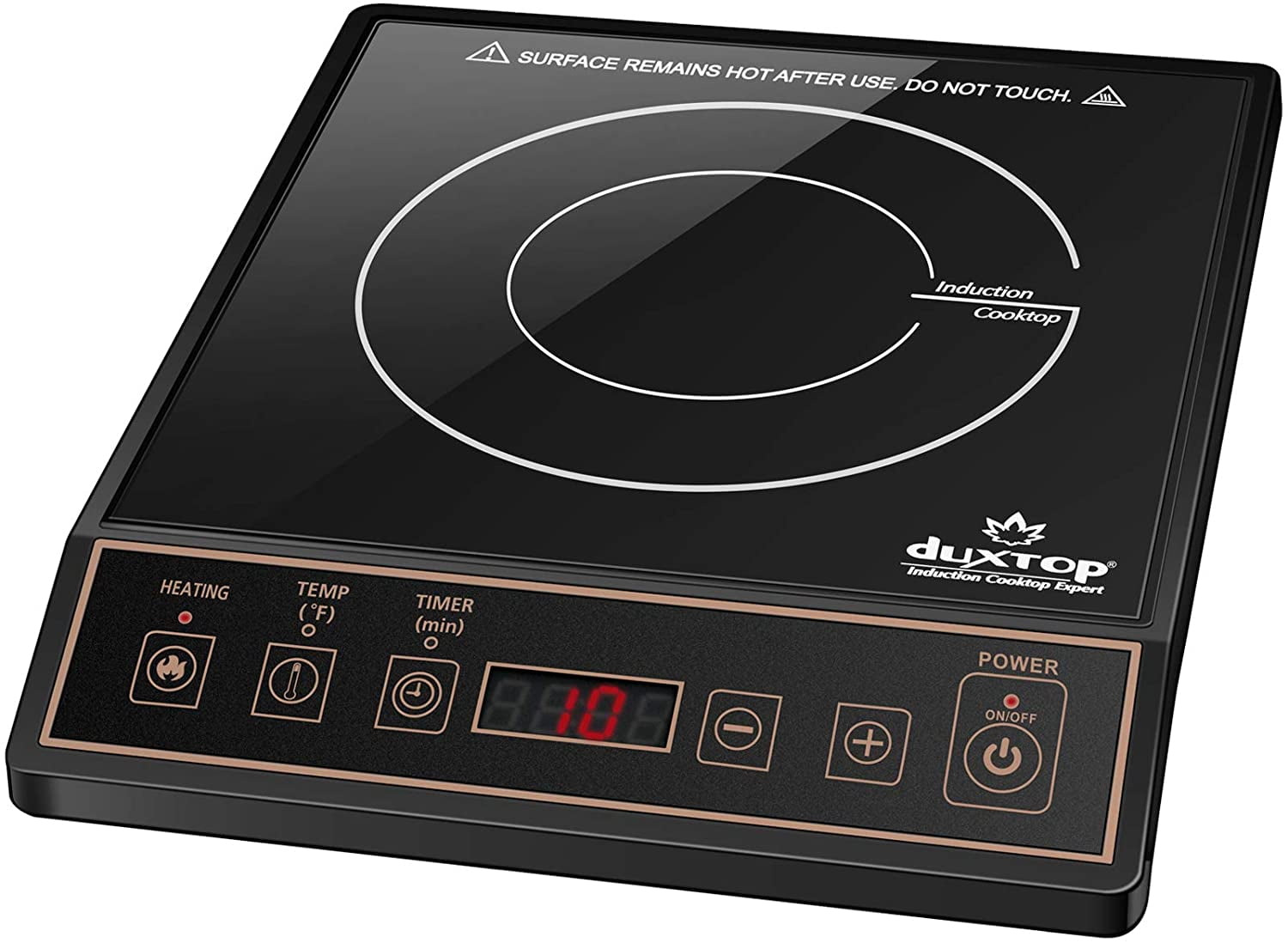 Duxtop 1800W Portable Induction Cooktop Countertop Burner, Gold 9120MC ...