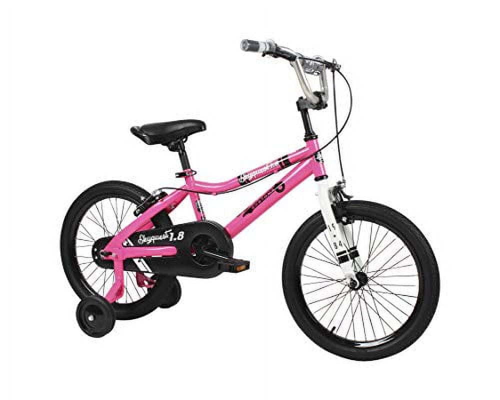 Duzy Kids Bike 18 Inch with Dual Handbrakes, Quick Assembly Training Wheels and Fold Out Pedals ...