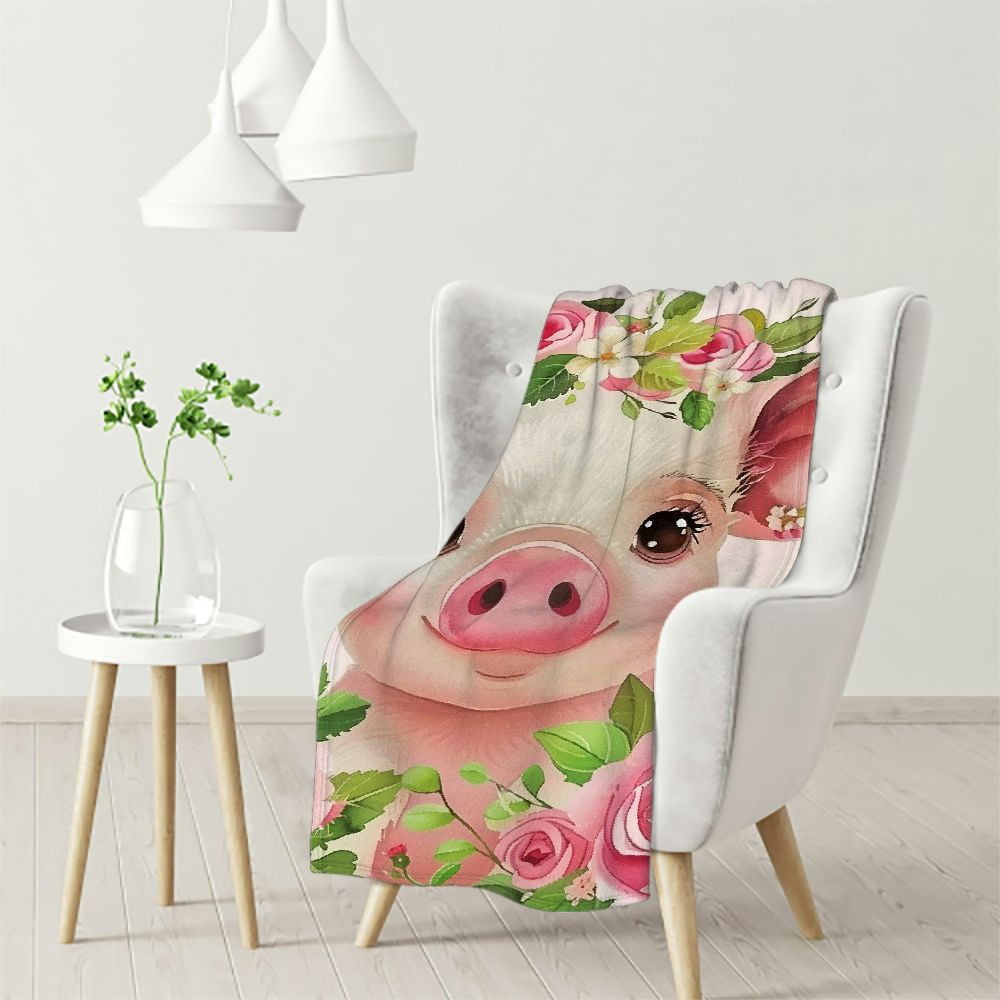 Dvbnli Baby Pig Blankets Personalized Gift for Girl/Boy for Couch Sofa ...
