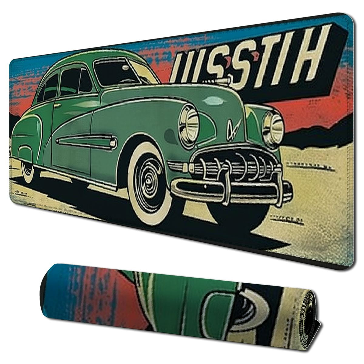 Dvbnli Cartoon car Keyboard Mouse Pad, Gaming Mouse Mat, Large Non-Slip ...