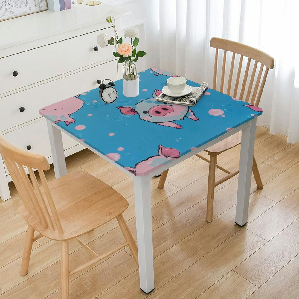 Dvbnli Cute Ass Pig Square Tablecloth Washable Polyester Fabric Dust ...