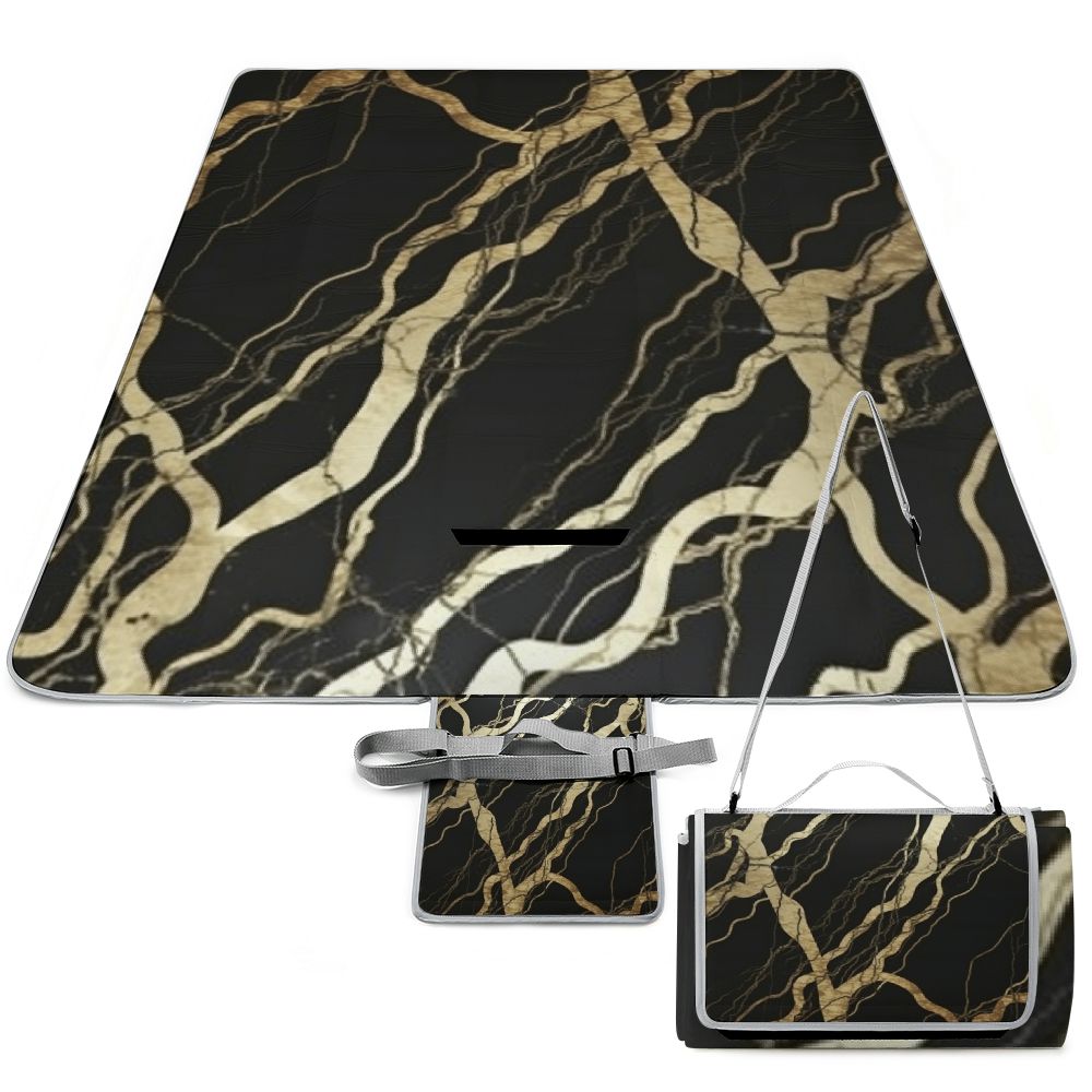 Dvbnli Marbling Texture Design Picnic Mat Foldable Waterproof Sandproof ...