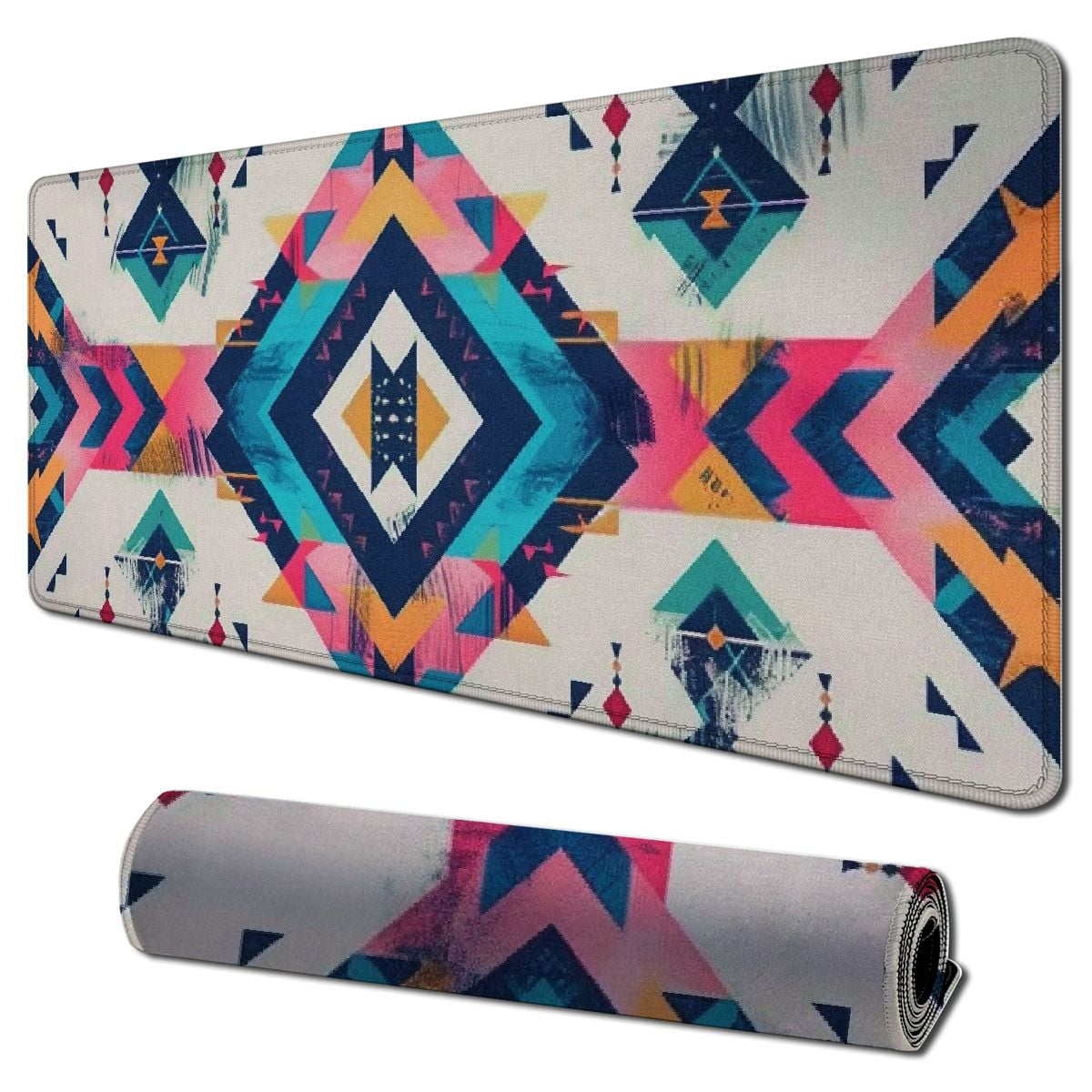 Dvbnli Retro Tribal Geometric Ethnic Aztec Style Large Mouse Pad Gaming ...