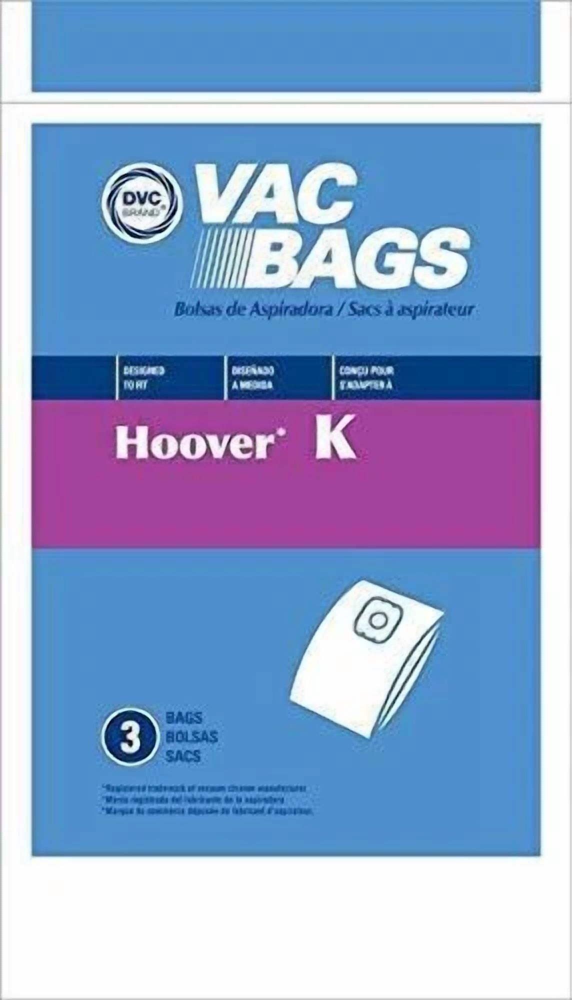Dvc Hoover Style K Vacuum Cleaner Bags [ 3 Bags ] - Walmart.com