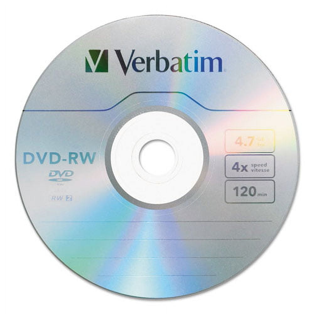 Dvd-Rw Rewritable Disc, 4.7 Gb, 4x, Spindle, Silver, 30/pack | Bundle ...