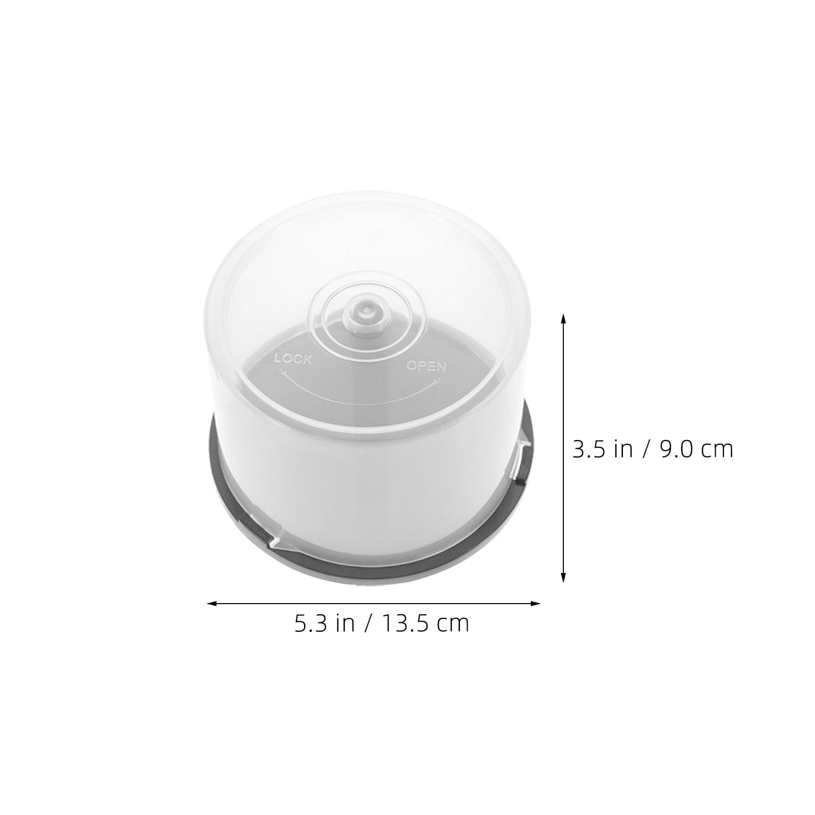Dvd Storage Box Clear,4Pcs Empty Round CD/DVD Storage Container Simple ...