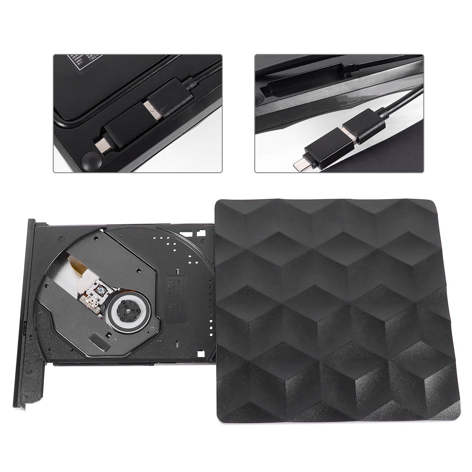 Dvd Writer Drive, USB 3.0 Type-c External DVD Burner for Laptop Desktop ...