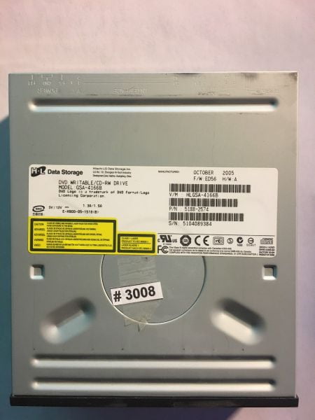 Dvd writable/cd-rw drive 5188-2574, oct 2005, fw: ed56, hp dvd840 ...